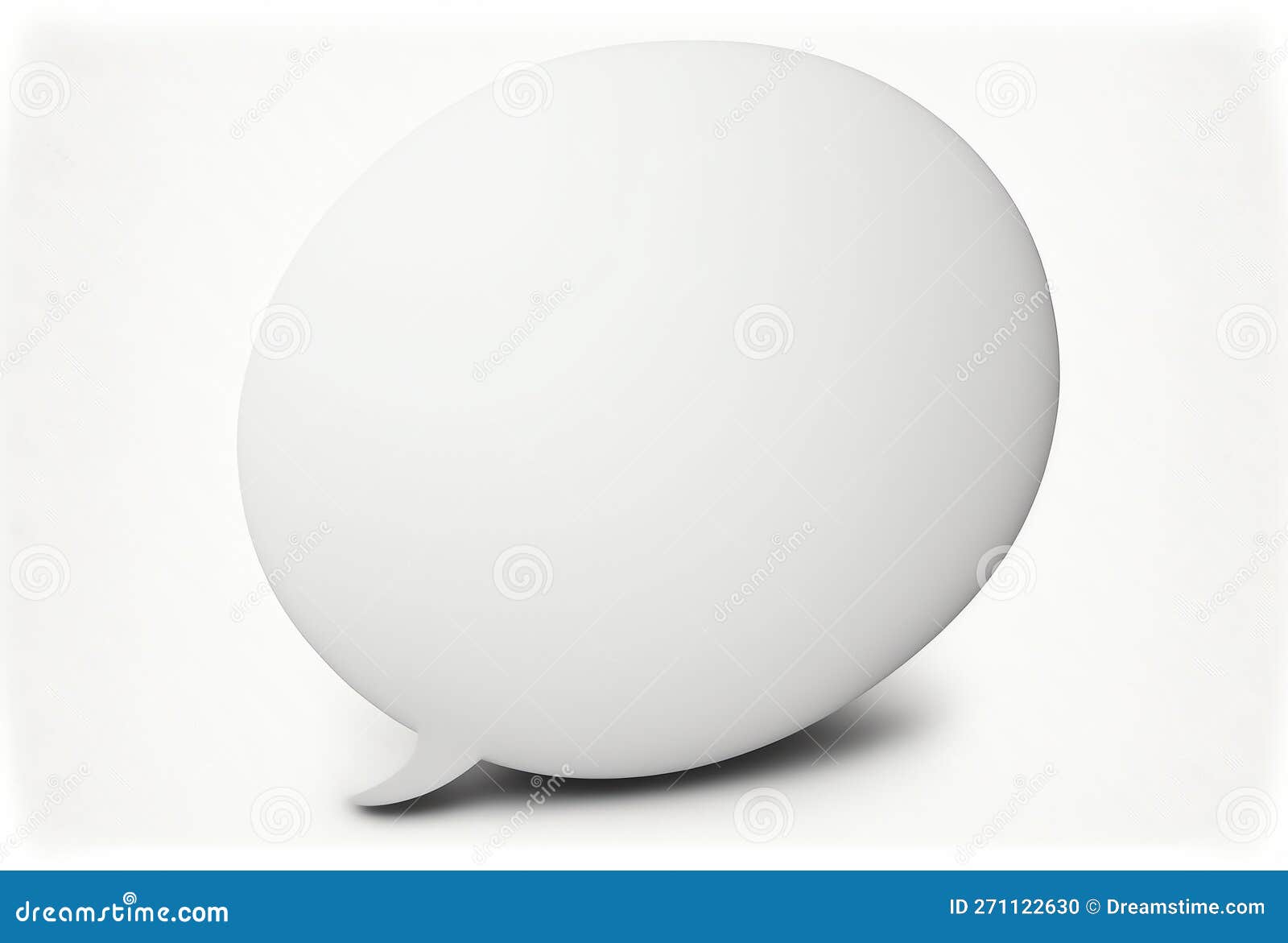Large Speech Bubble Isolated on White Stock Illustration - Illustration ...