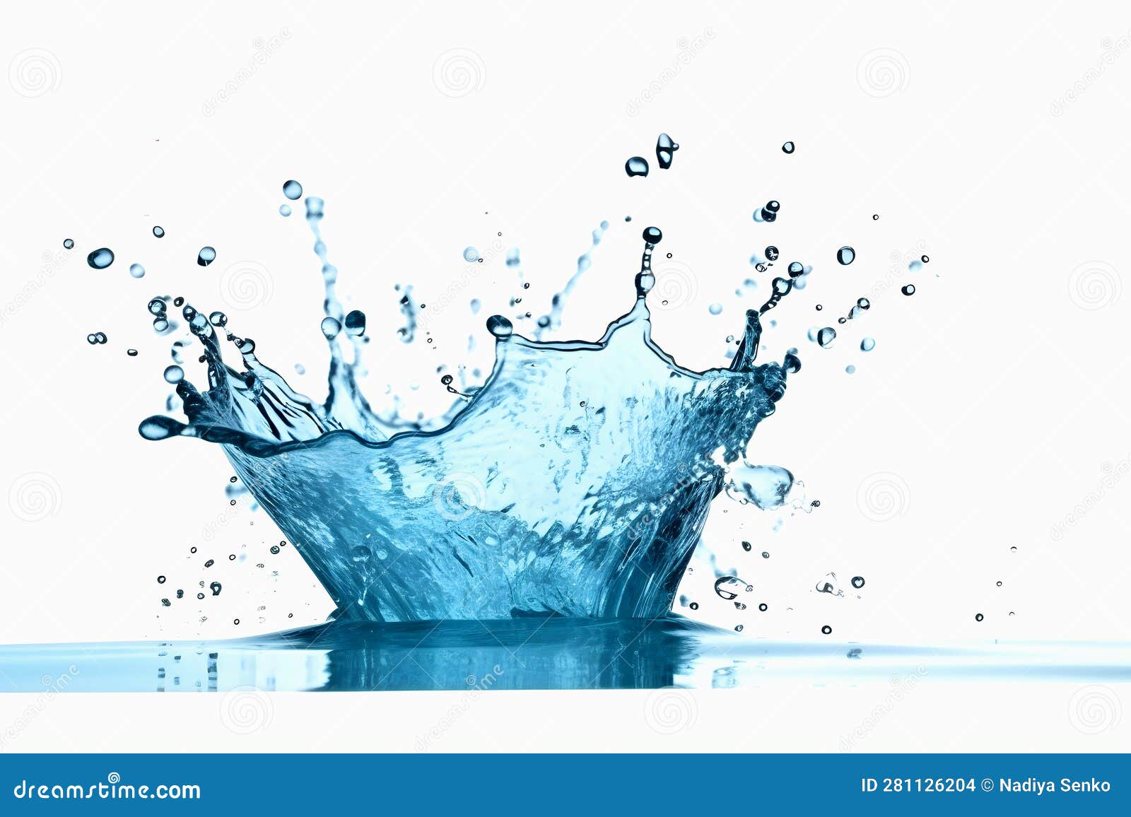 Large Splash Water on White Background Stock Illustration ...