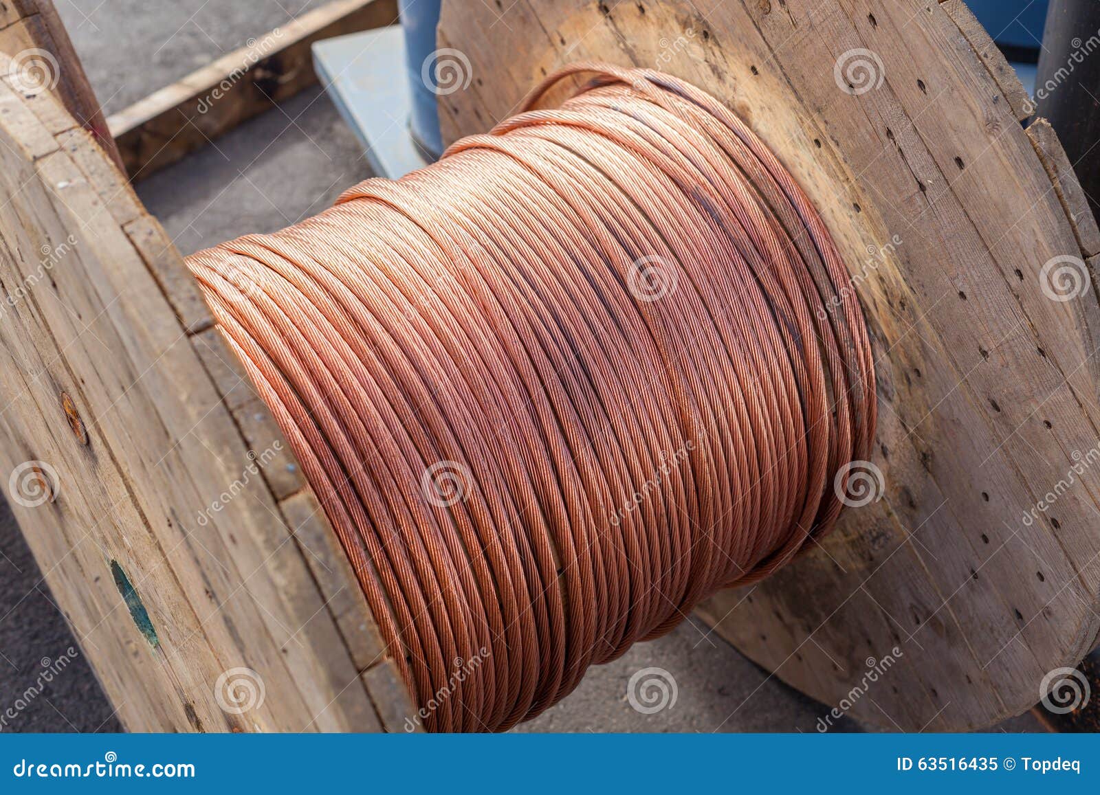 Large Spools of Electric Cable Stock Image - Image of industrial ...