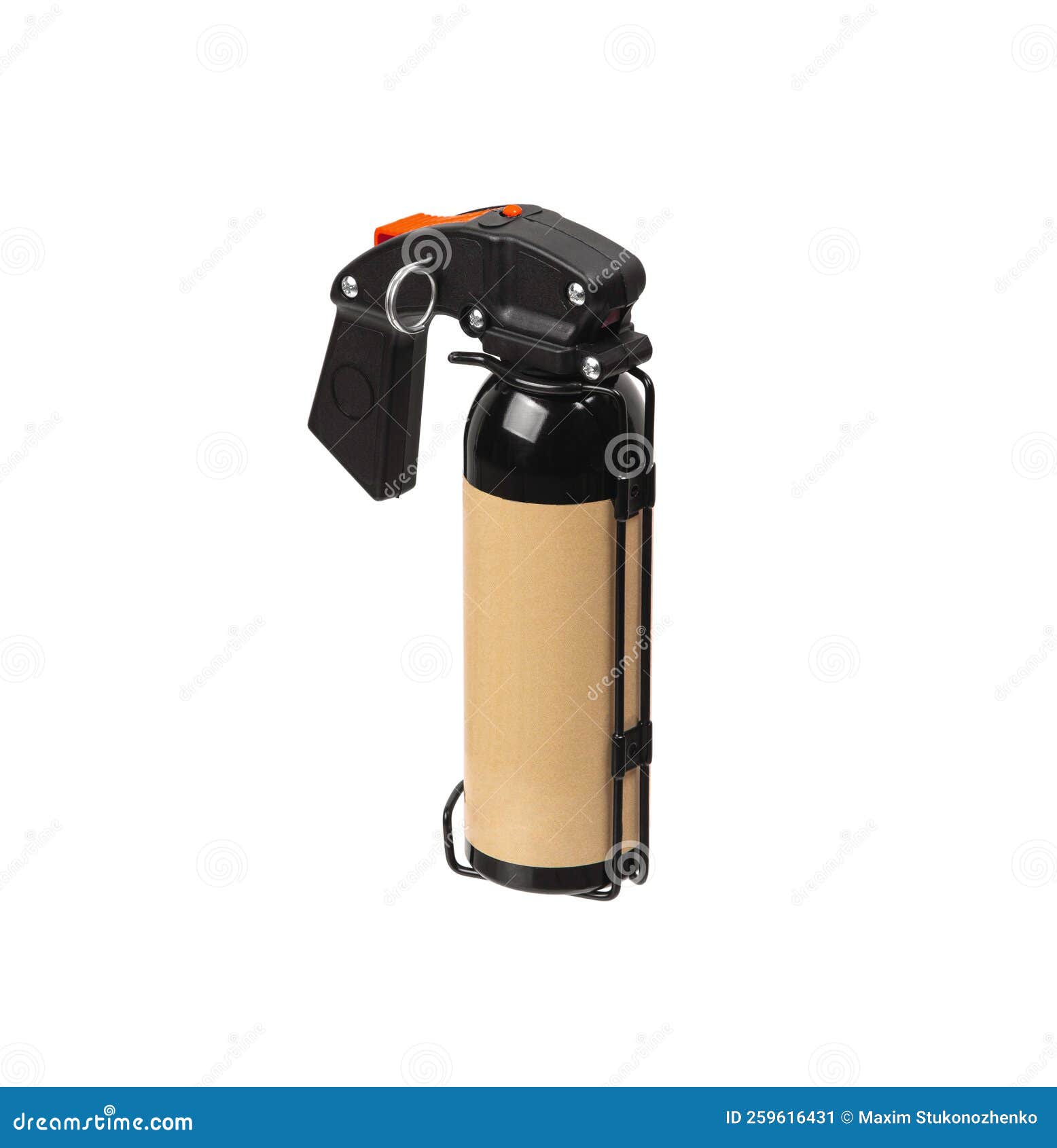 Large Spray Can with Isolate on a White Back. Black Spray Bottle with ...