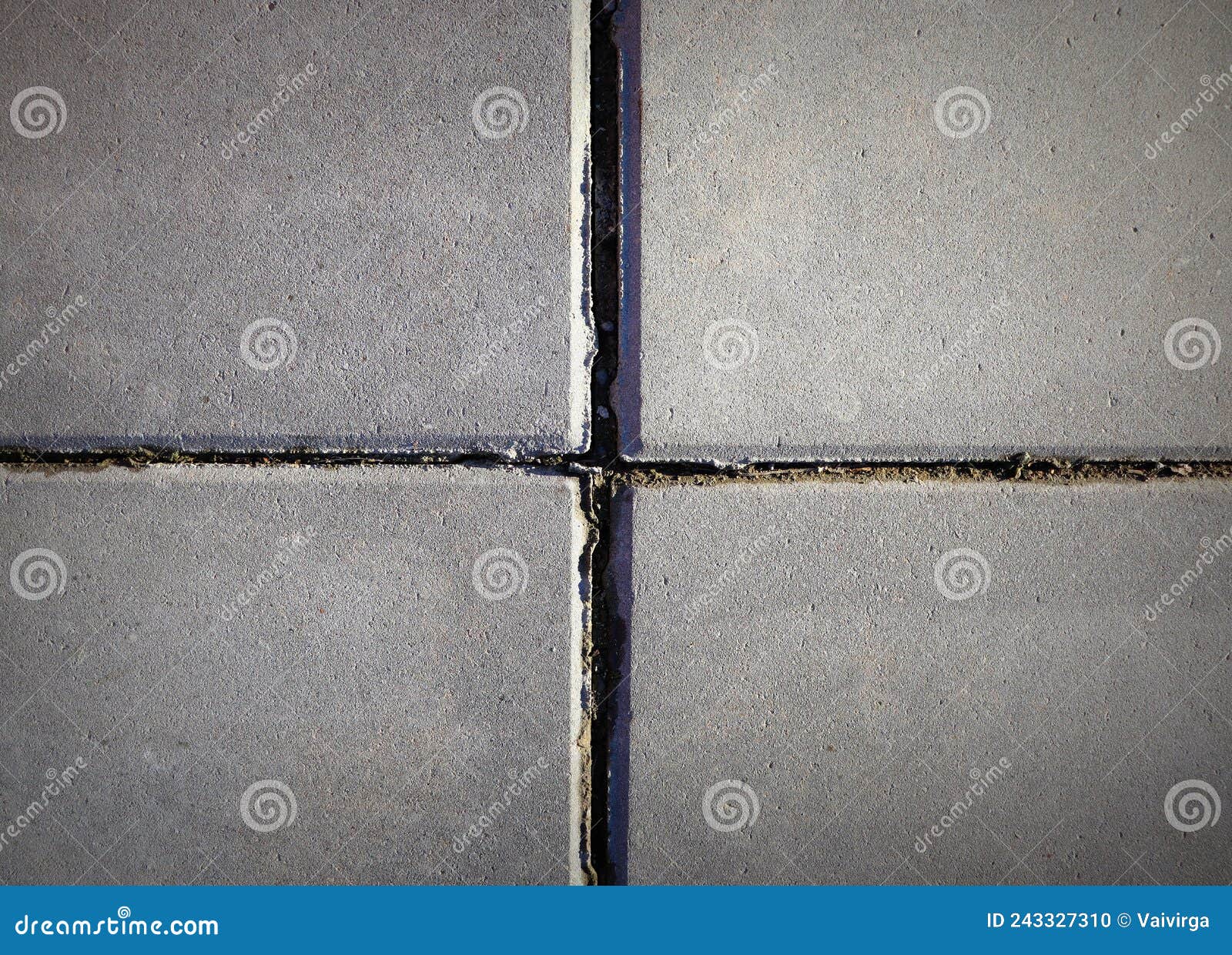 Large Square Concrete Paving Slabs. Sidewalk. Top View Stock Photo ...