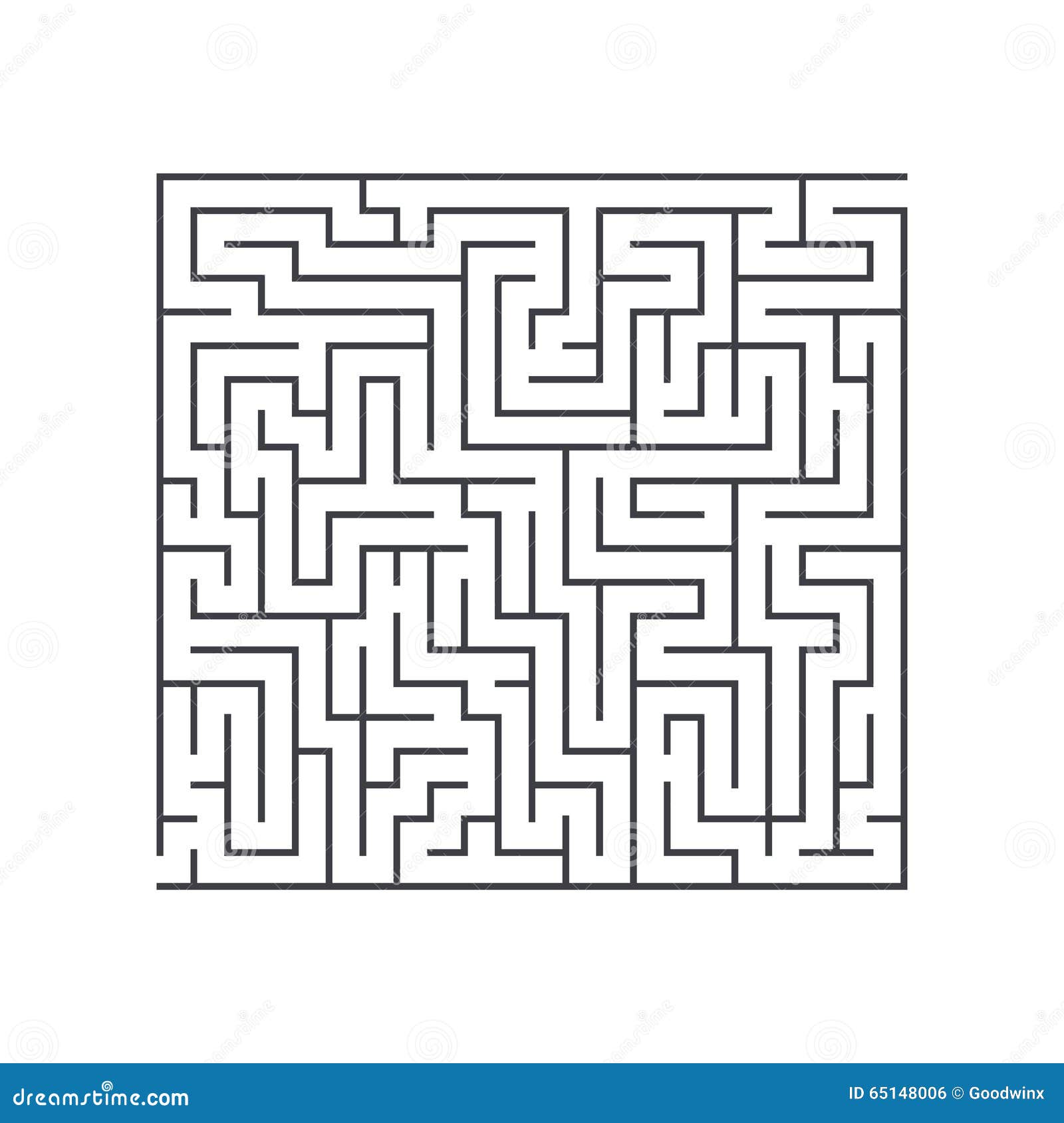 Large Square Maze Confusion Conundrum on a White Background Stock ...