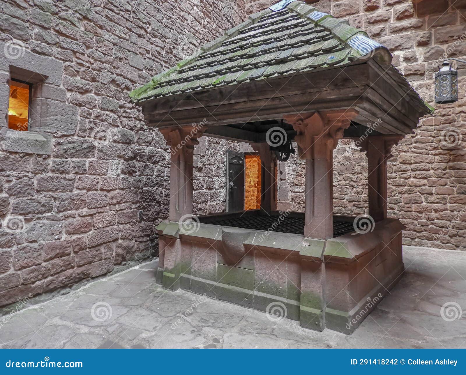 Large Square Well in an Acient Castle Stock Photo - Image of arch ...