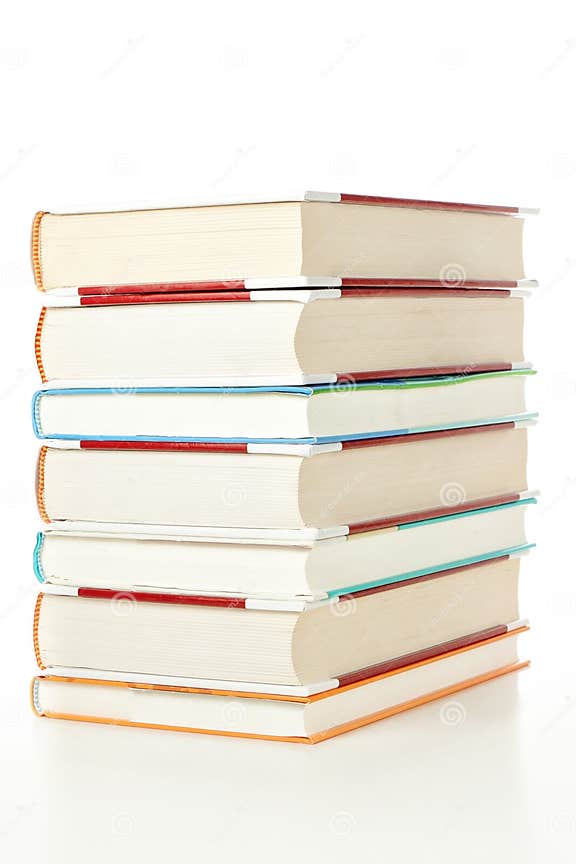 Large Stack of Books from the Library. Stock Image - Image of book ...