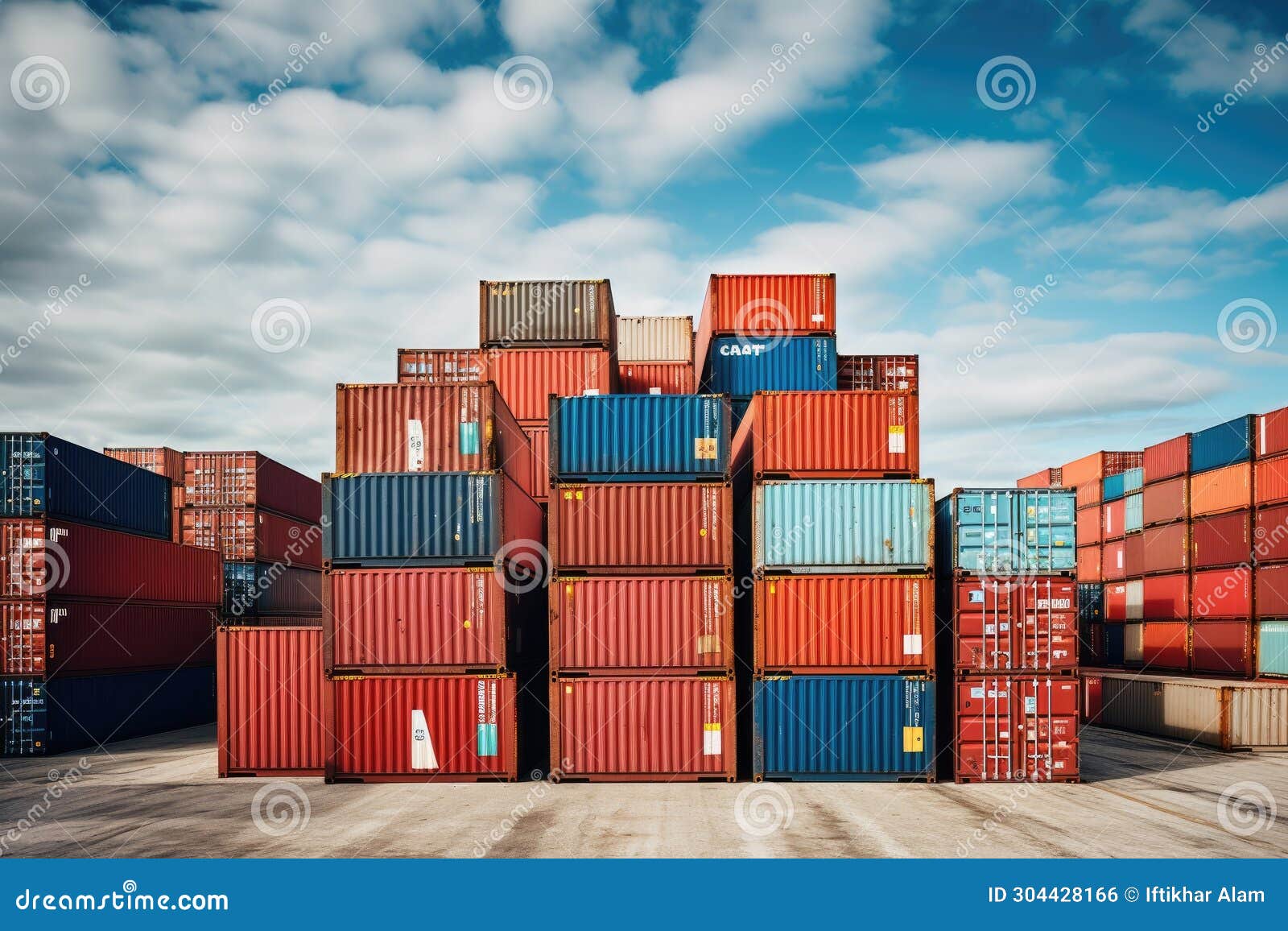 Large Stack of Containers on Wooden Floor, Organized Storage Solution ...