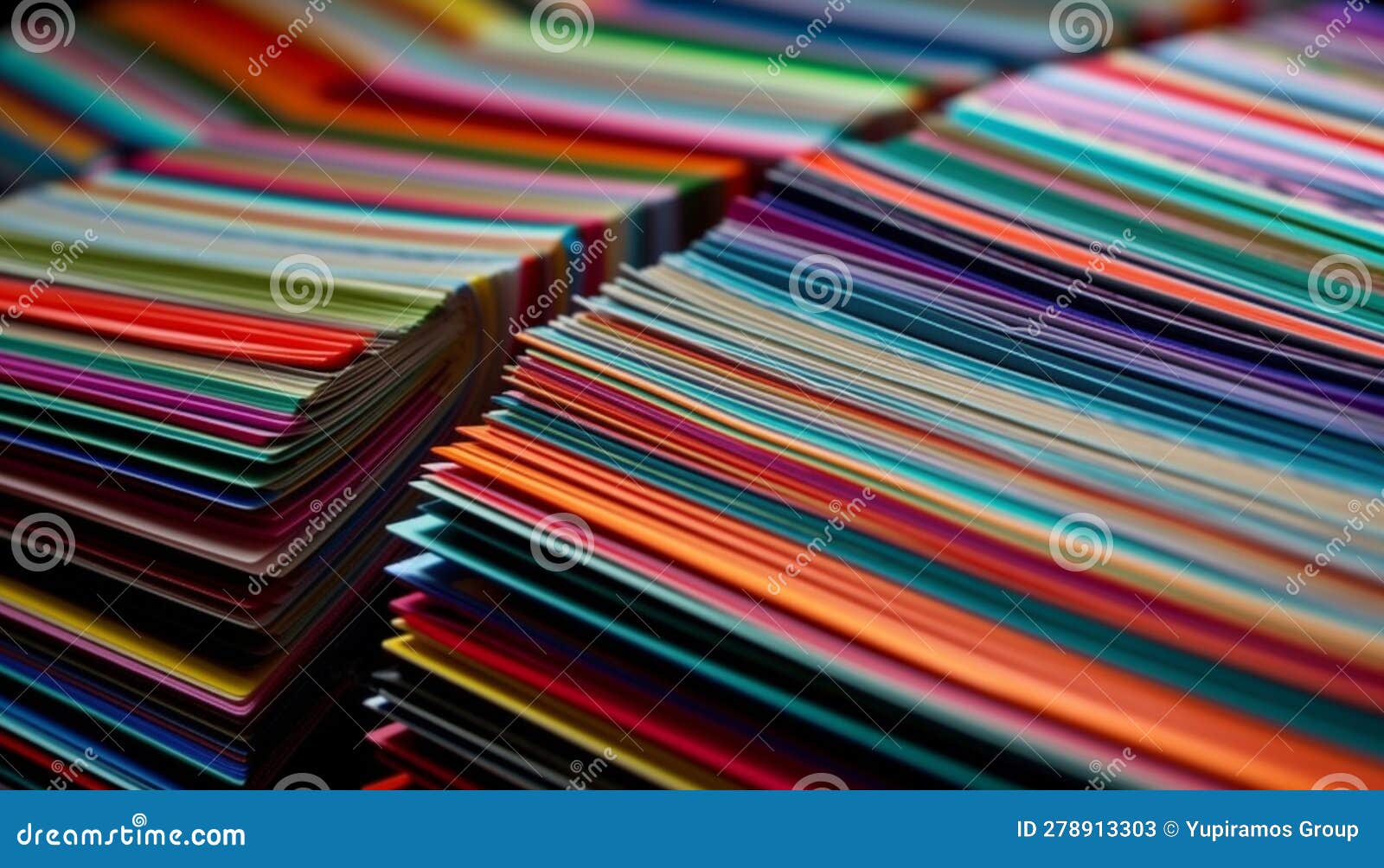 A Large Stack of Multi Colored Paper Documents in a Heap Generated by ...