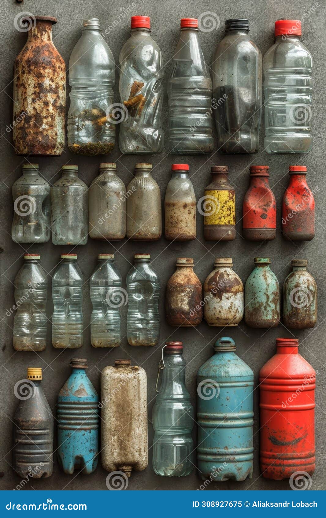 A Large Stack of Old Plastic Bottles for Recycling Stock Image - Image ...
