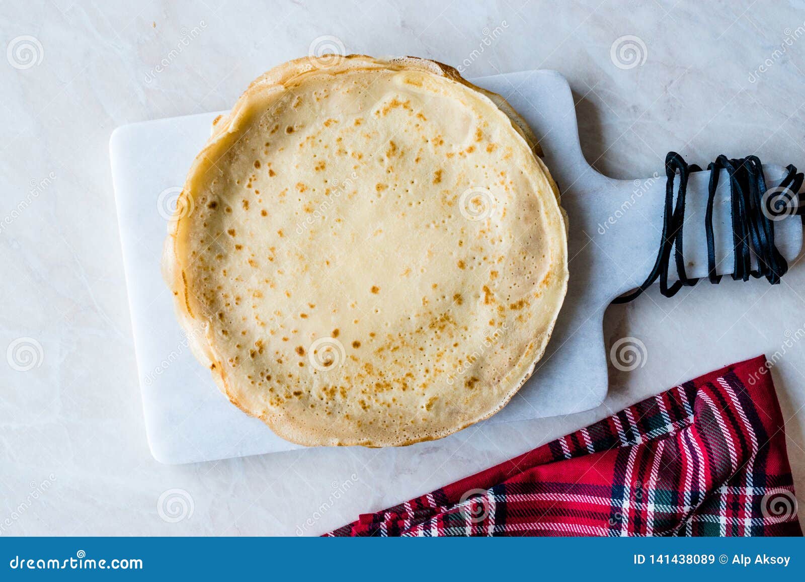 Large Stack of Plain Thin Pancake Crepes Stock Image - Image of pancake ...