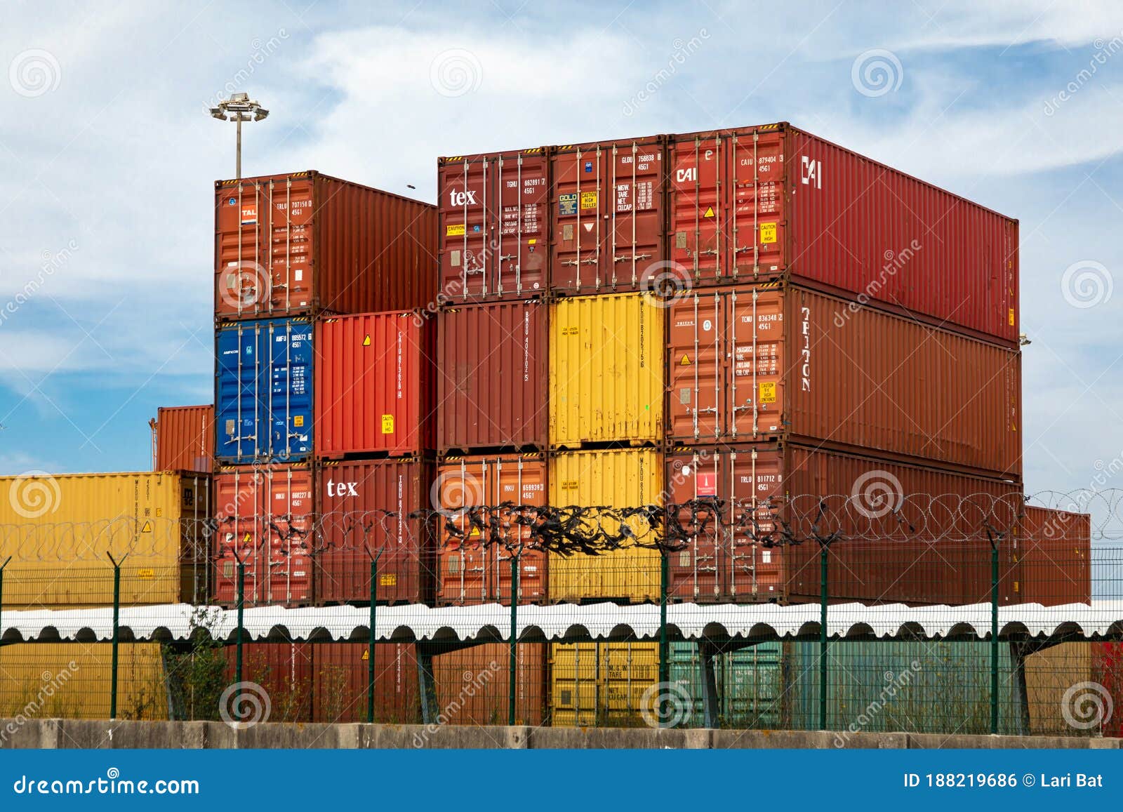 Large Stack Of Sea Containers In Port Of Rotterdam Editorial Photo ...
