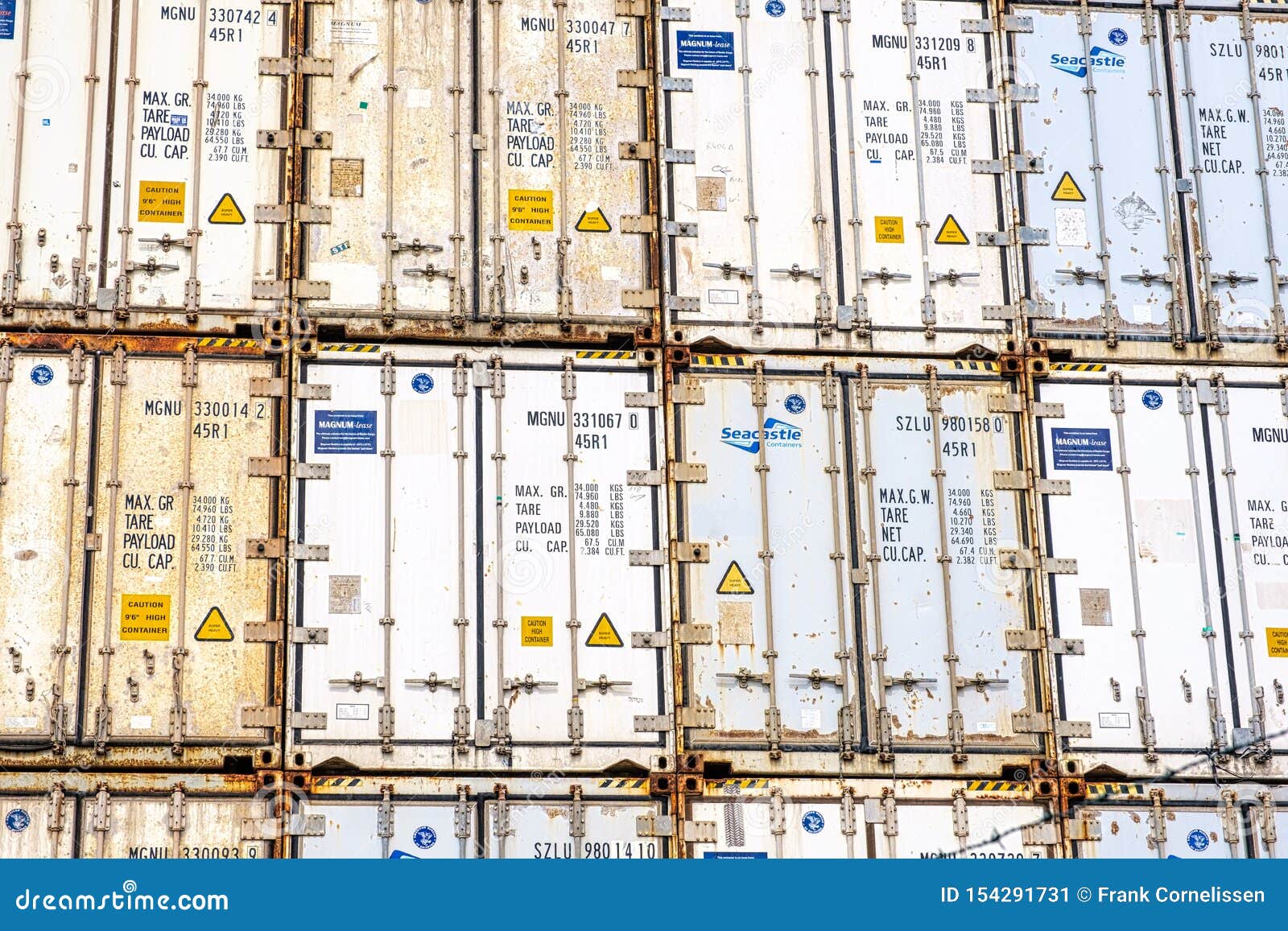 Large Stack of Sea Containers in Port of Rotterdam Editorial Photo ...