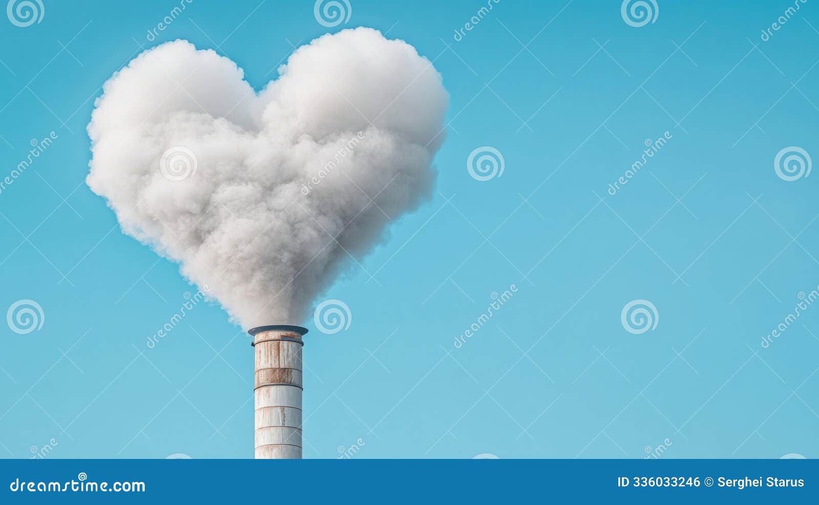 A Large Stack Of Smoke Coming Out From A Chimney, AI Stock Photo ...