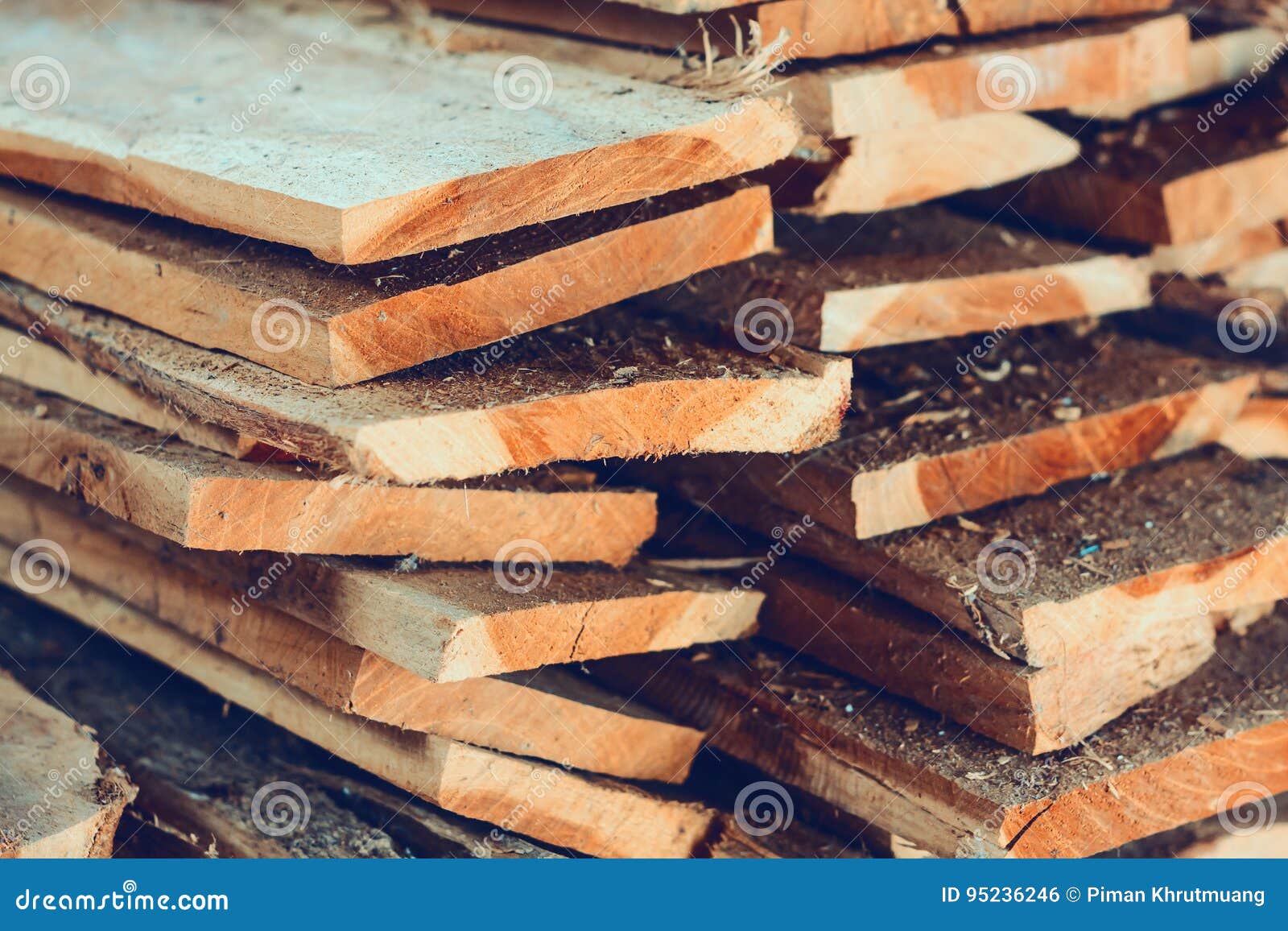 Large stack of wood planks stock photo. Image of lumberyard - 95236246