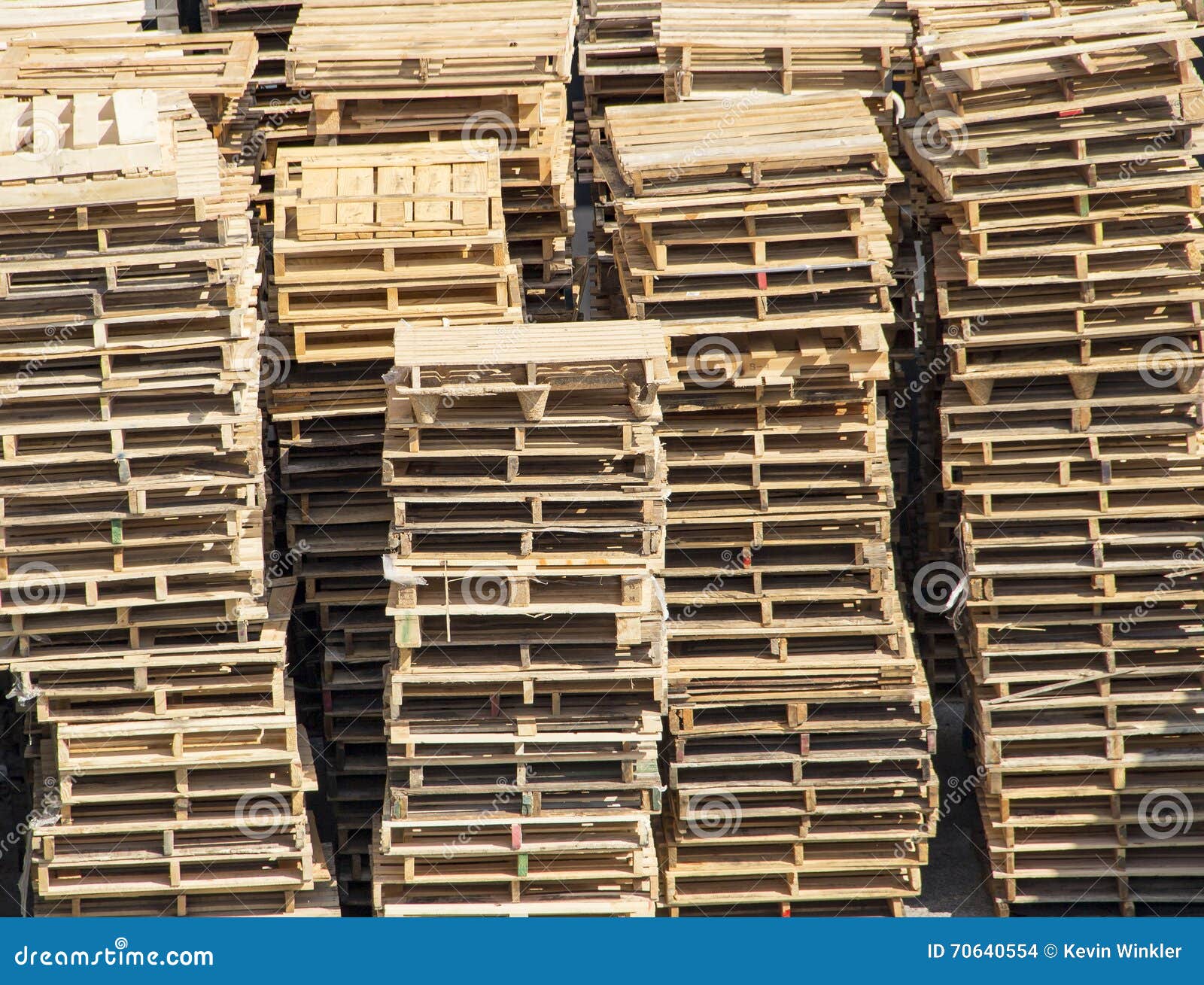 Large Stack of Wooden Pallets Stock Photo - Image of contrasts ...
