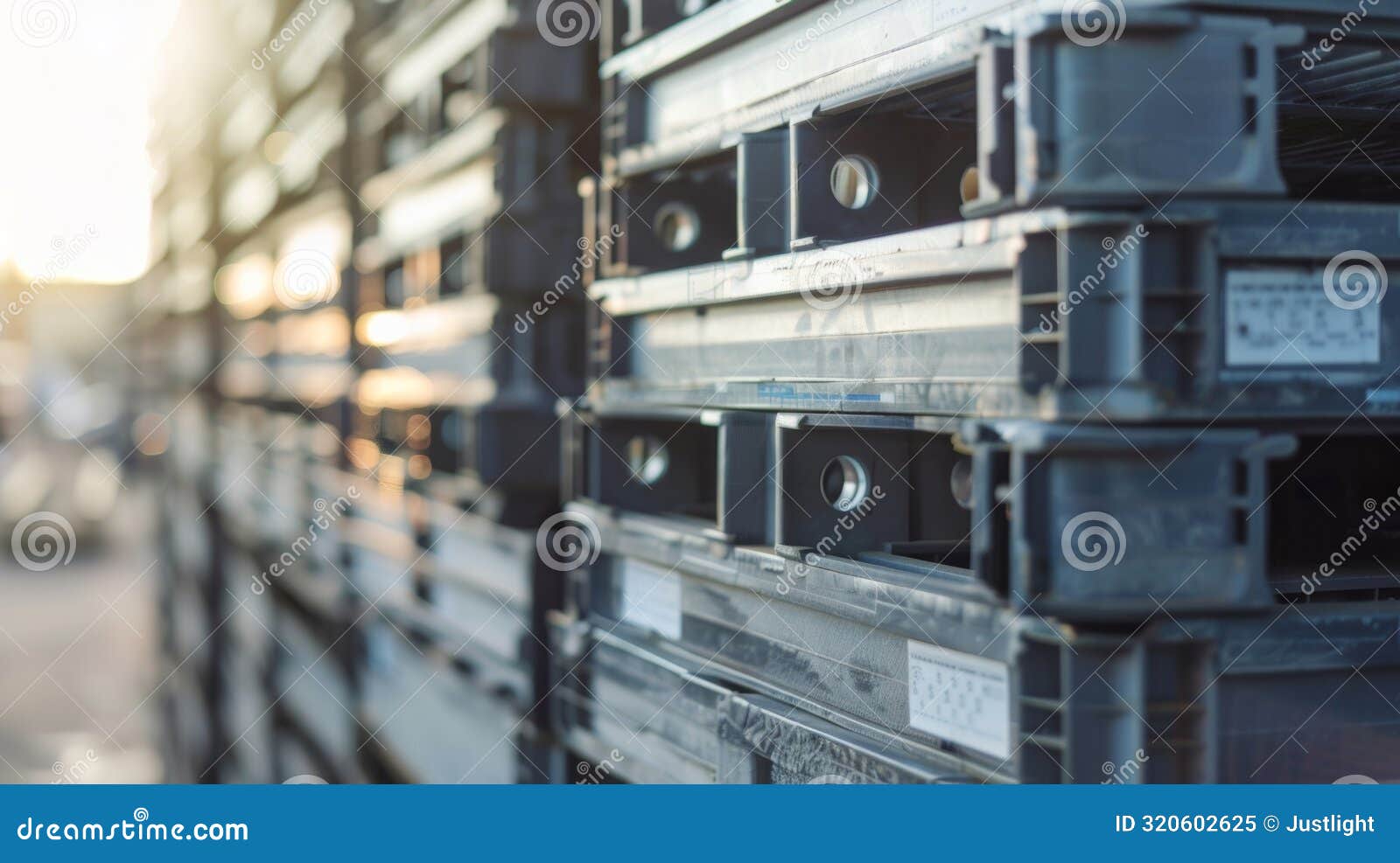 Large Stackable Storage Containers Equipped with Sensors To Track and ...