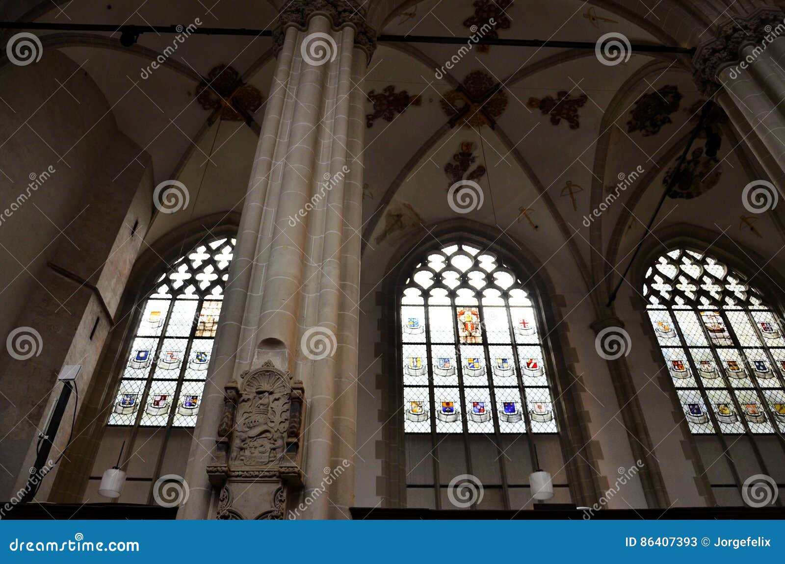Large Stained Glass Windows Editorial Stock Photo - Image of symbol ...
