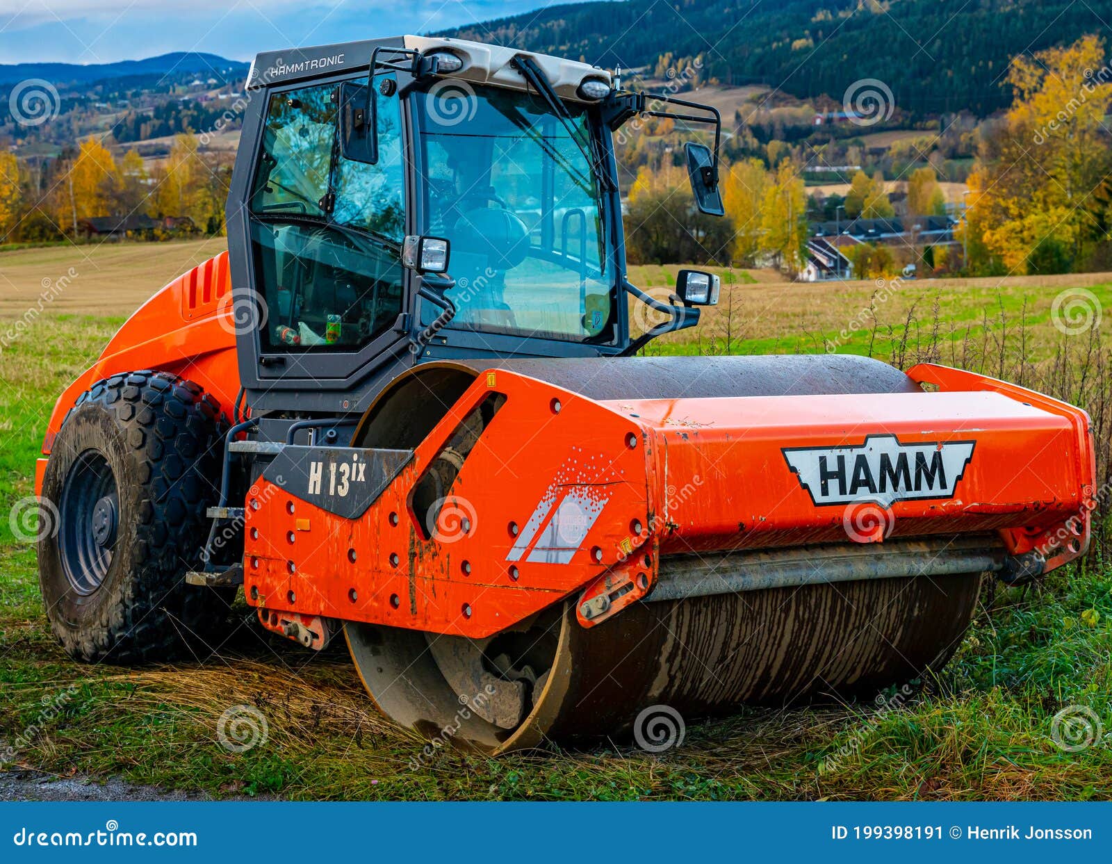 Large Steamroller for Compacting Roads Editorial Photo - Image of ...