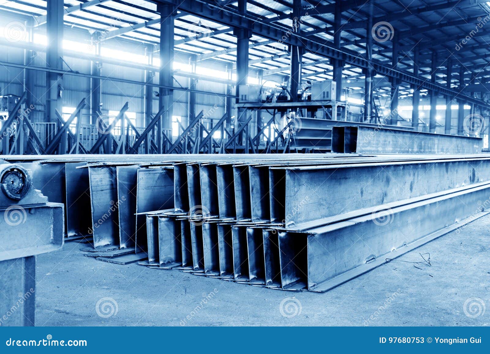 Large Steel Factory Warehouse Stock Image - Image of construction ...