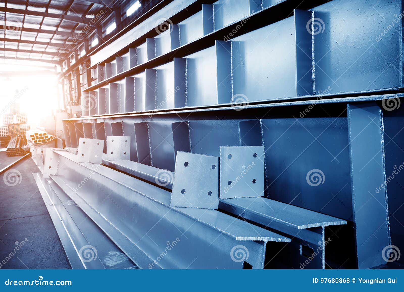 Large Steel Factory Warehouse Stock Photo - Image of building, panorama ...