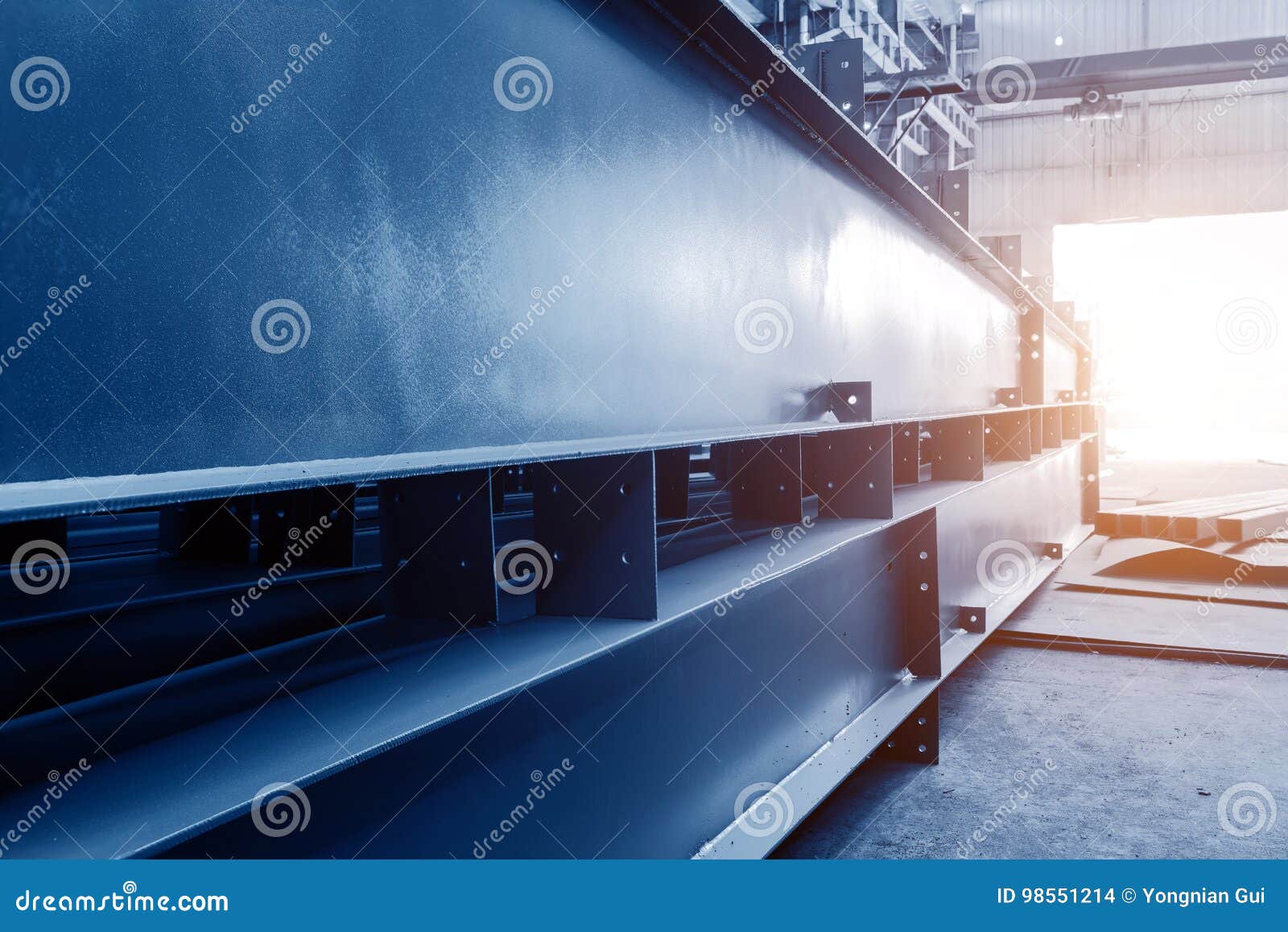 Large Steel Factory Warehouse Stock Photo - Image of interior, iron ...