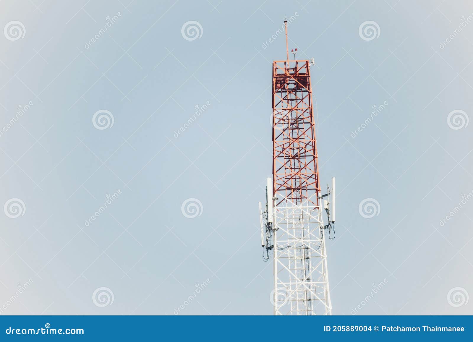 Large Steel Pole Installed for Telecommunication 4G or 5g Sky ...