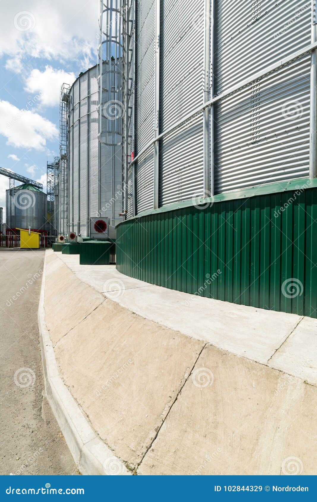 Large Steel Silos, Storage of Grain. Stock Image - Image of ...
