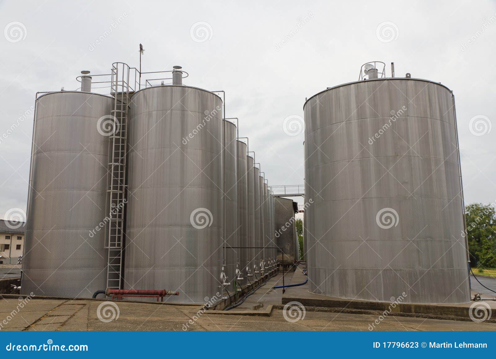 Large steel tank vessels stock image. Image of making - 17796623