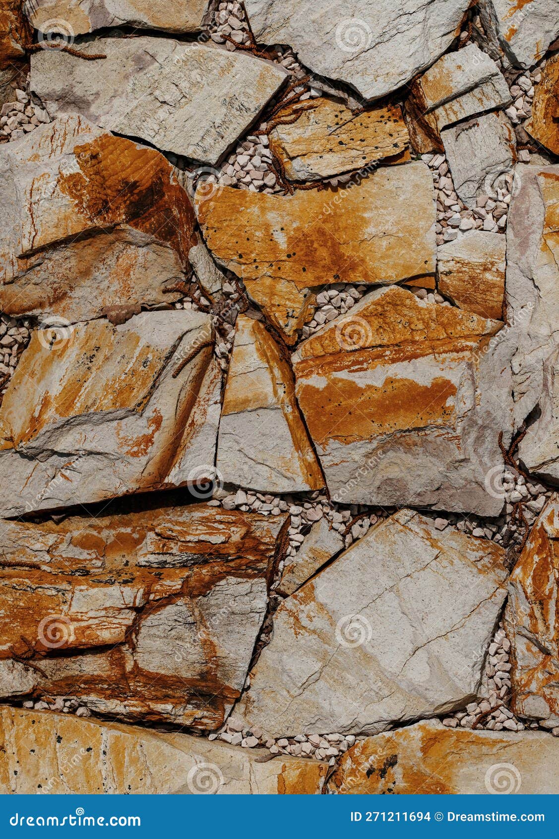 A Large Stone on the Foundation. Stone Landscape Design Stock Photo ...