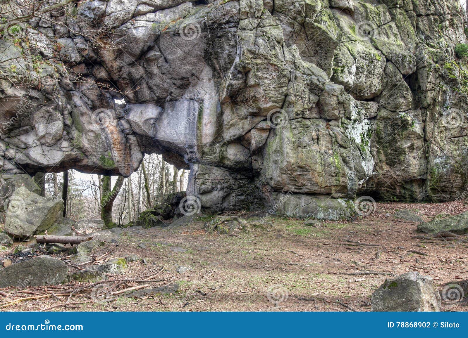 Large Stone Gate at the Ruins of the Castle Milstejn Stock Photo ...