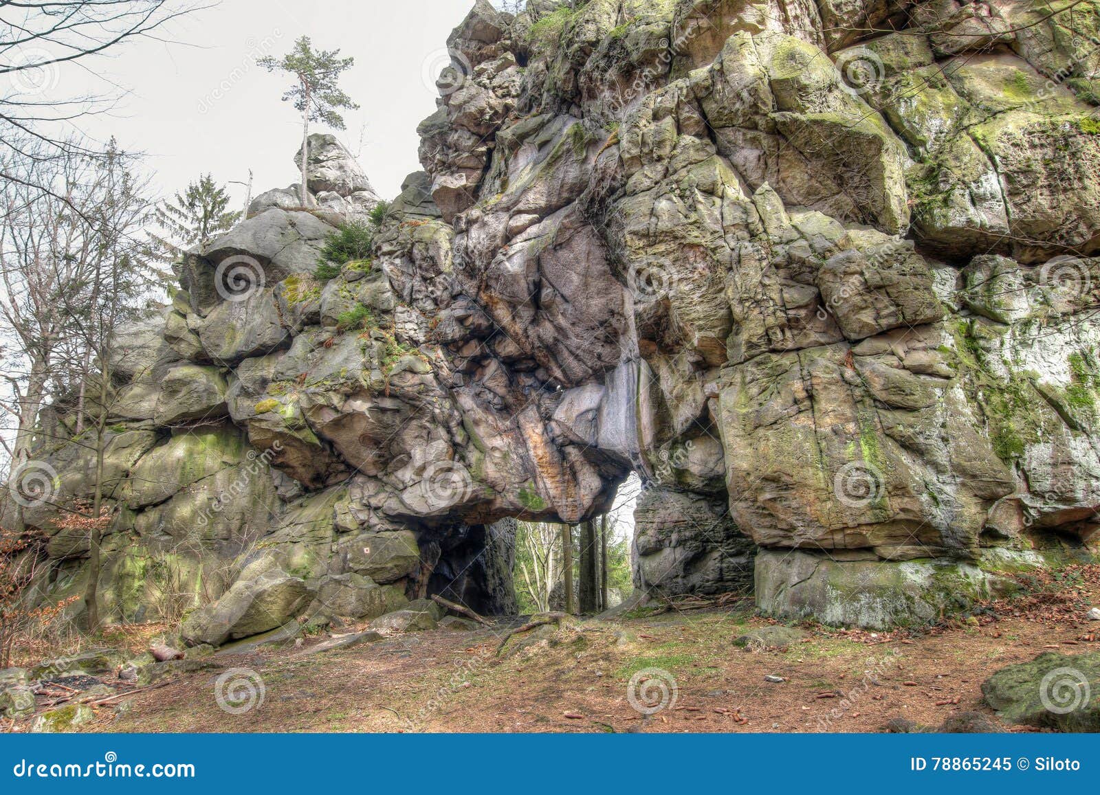 Large Stone Gate at the Ruins of the Milstejn Castle Stock Image ...