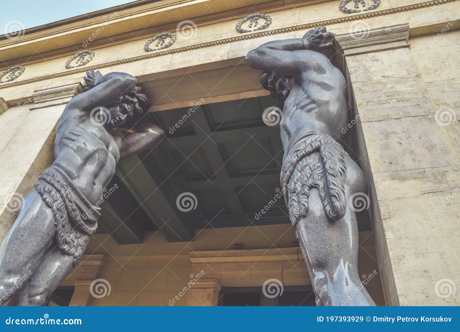 Large Stone People Made of Marble Close Up Stock Image - Image of ...