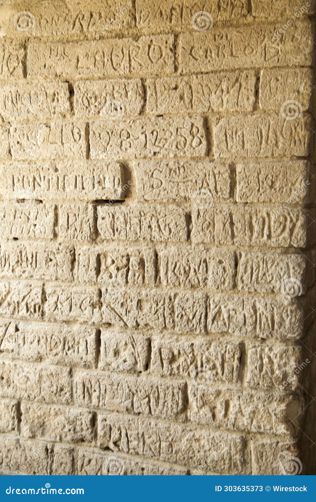 Large Stone Plaque Featuring Ancient Inscriptions Displayed on a Wall ...
