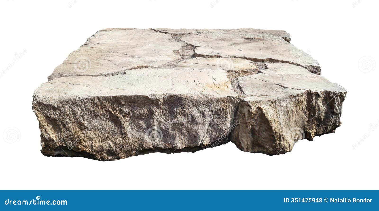 Large Stone Slab with Rough Texture Isolated on Transparent Background ...