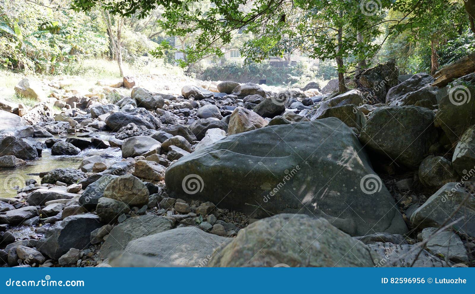 The Large Stone on the Stream Stock Photo - Image of fall, travel: 82596956