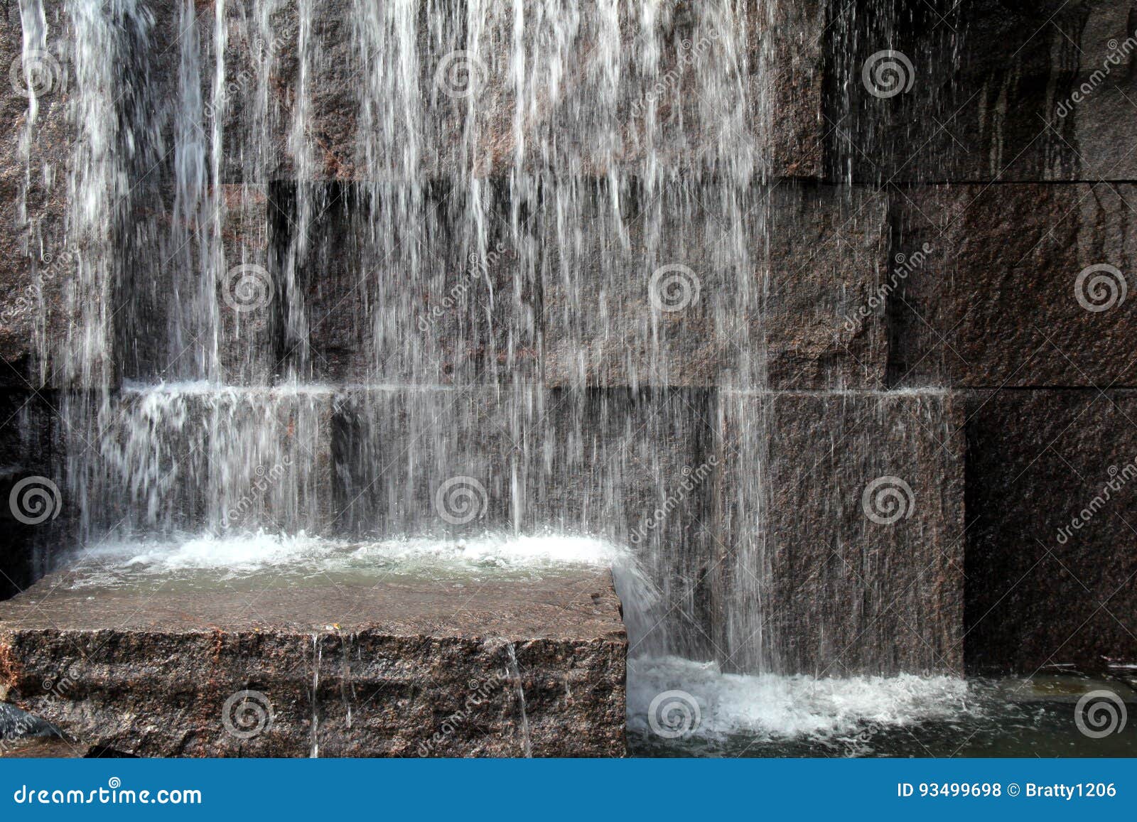 Large Stone Wall with Water Splashing from Above Stock Photo - Image of ...