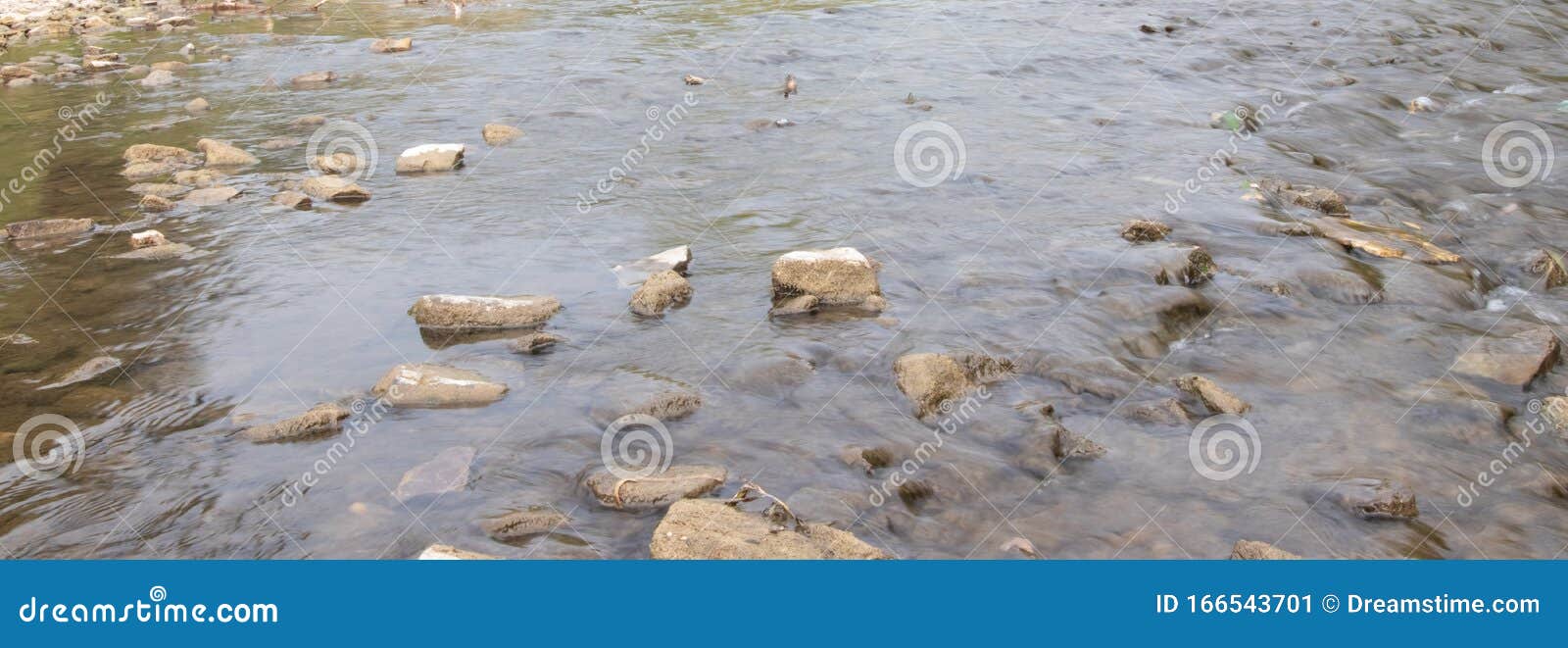 Large Stones Blocked the Stream Stock Image - Image of environment ...