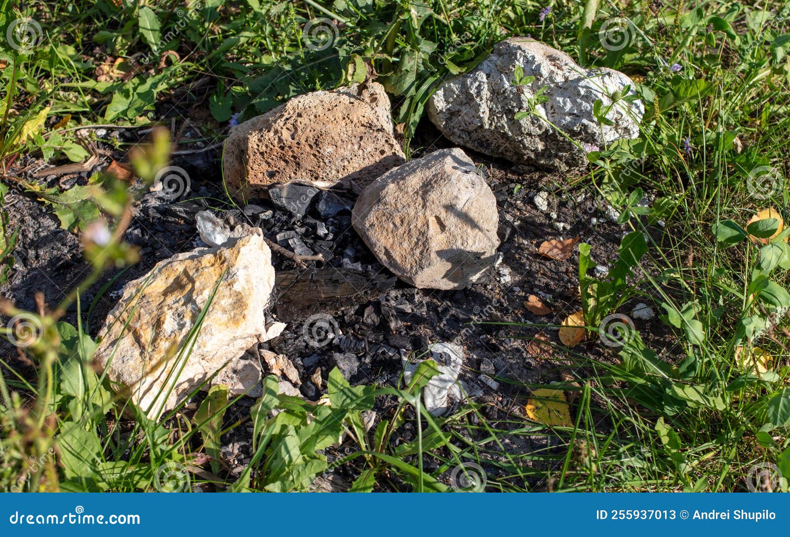 Large Stones with Coal after a Fire Stock Image - Image of coal ...