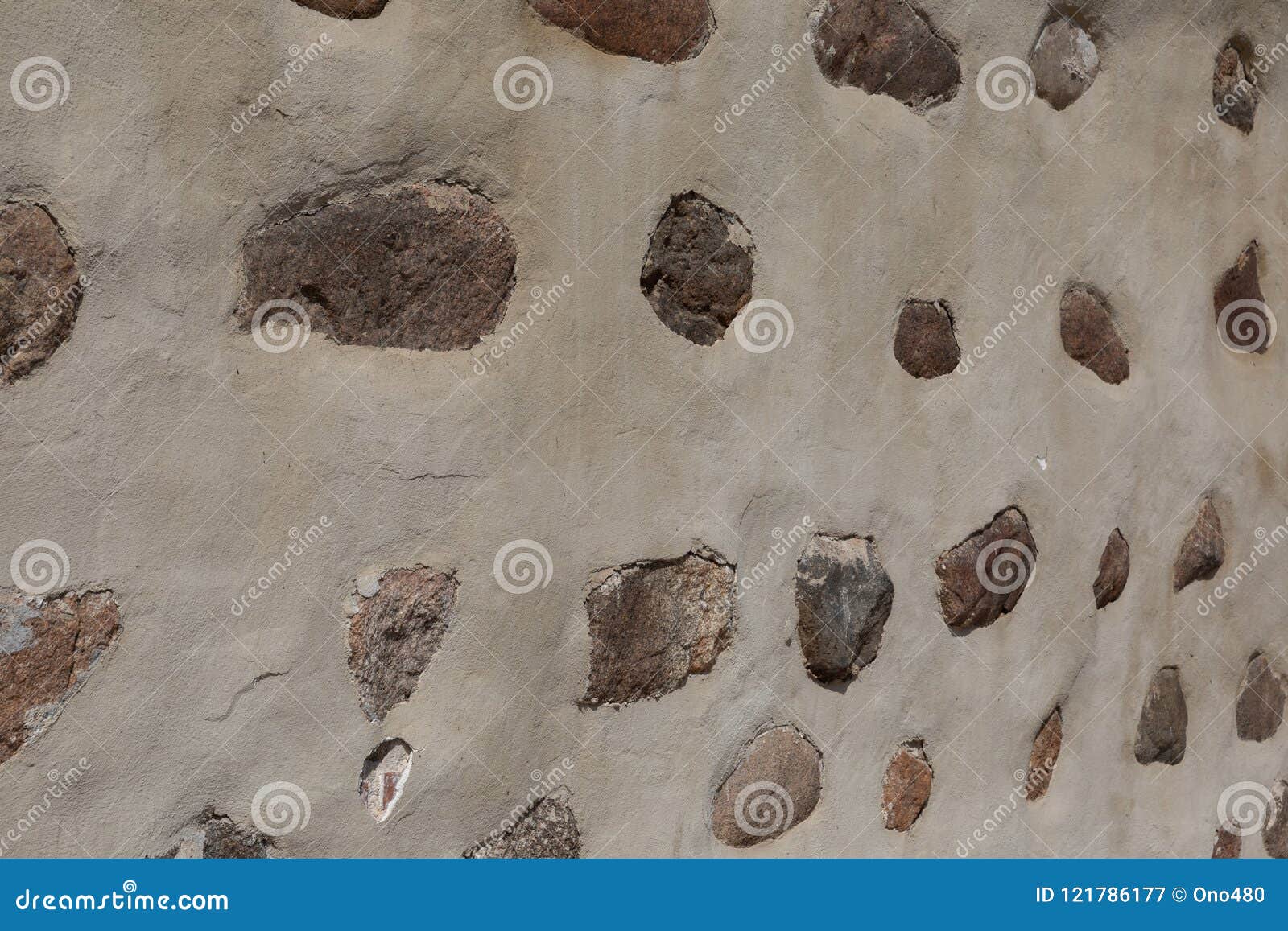 Large Stones in Concrete Background Stock Image - Image of large, brown ...