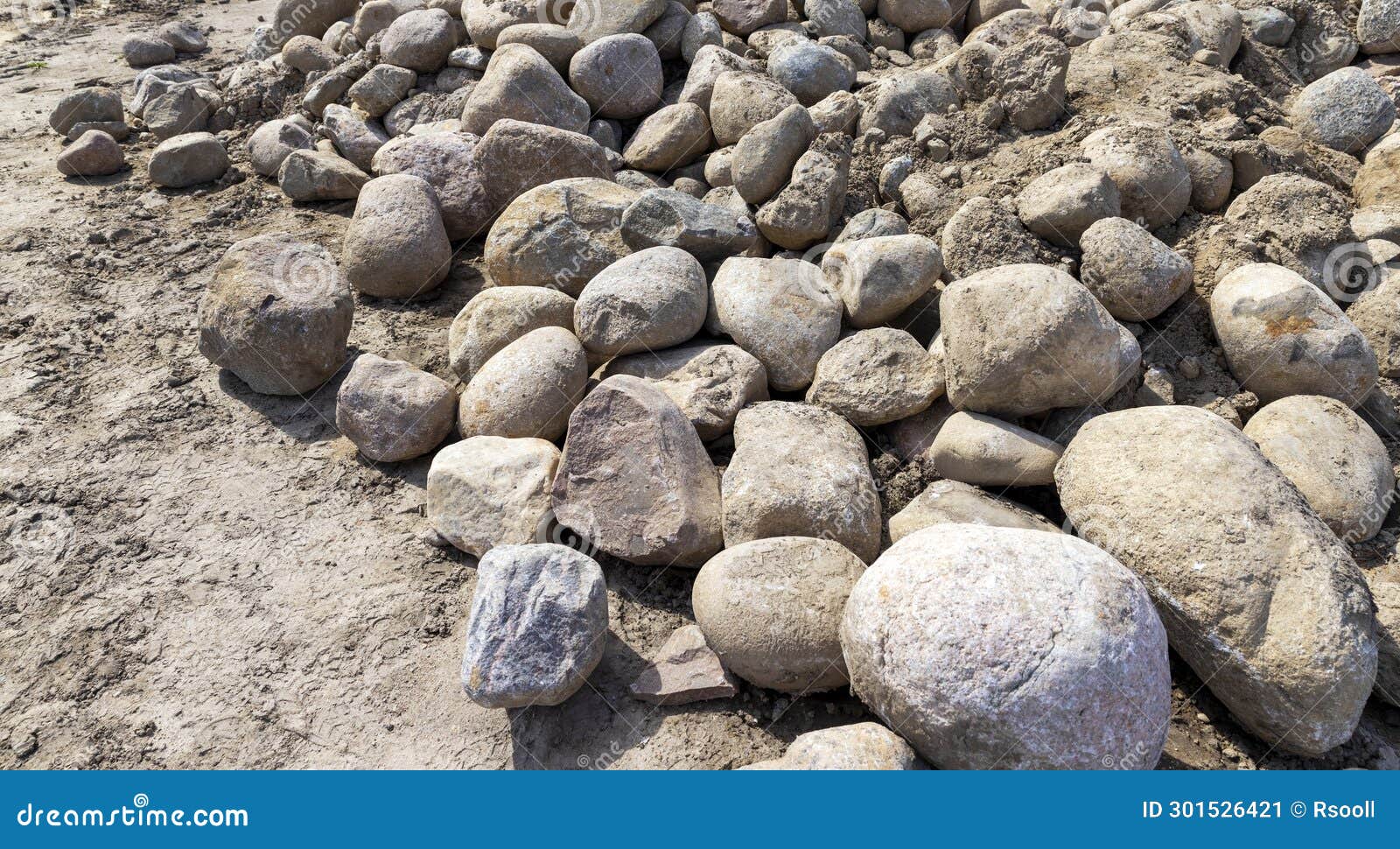 Large Stones on the Construction Site Used for Construction Stock Image ...
