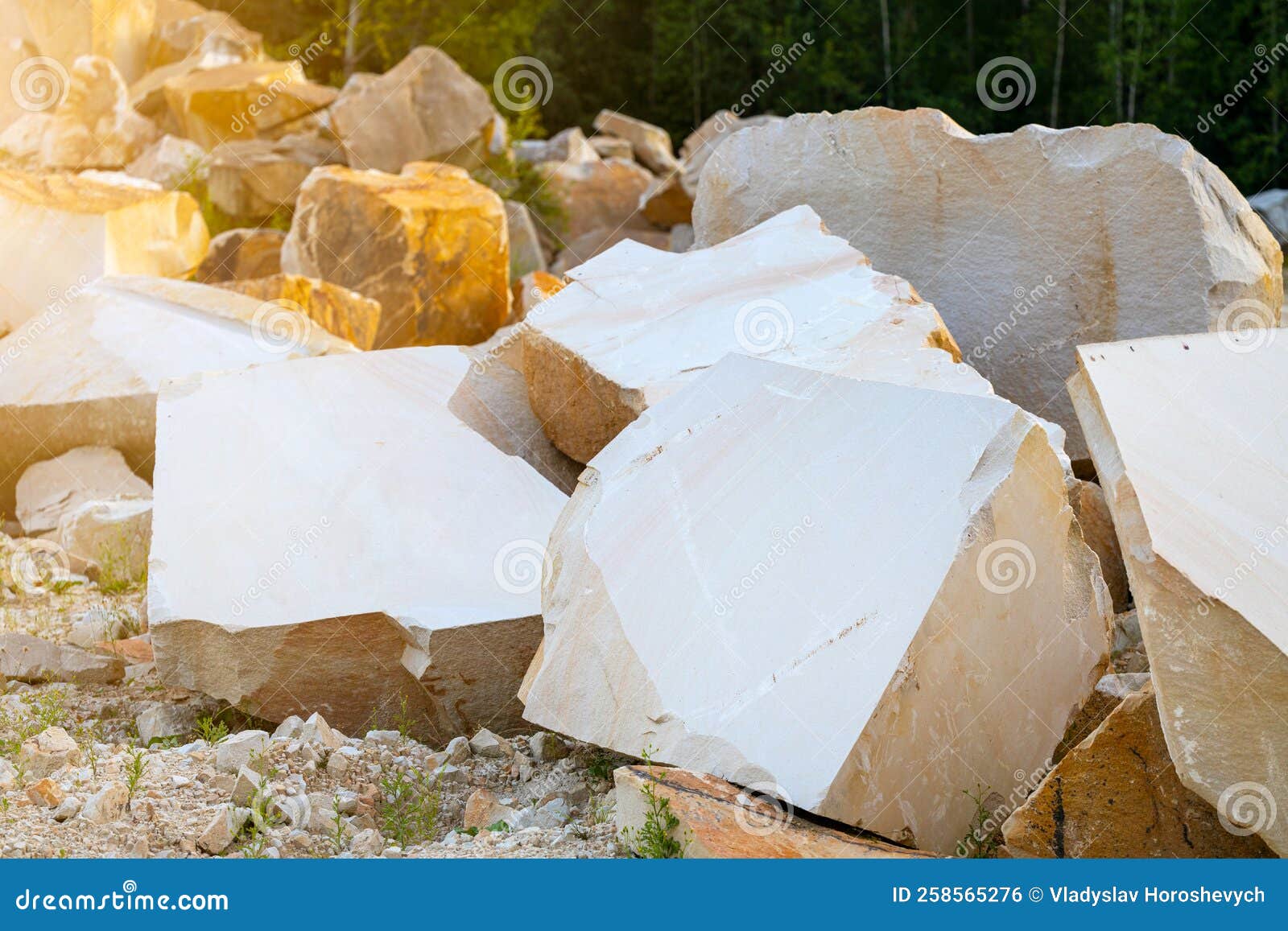 Large Stones are Scattered in the Quarry, Stones Close-up Stock Photo ...