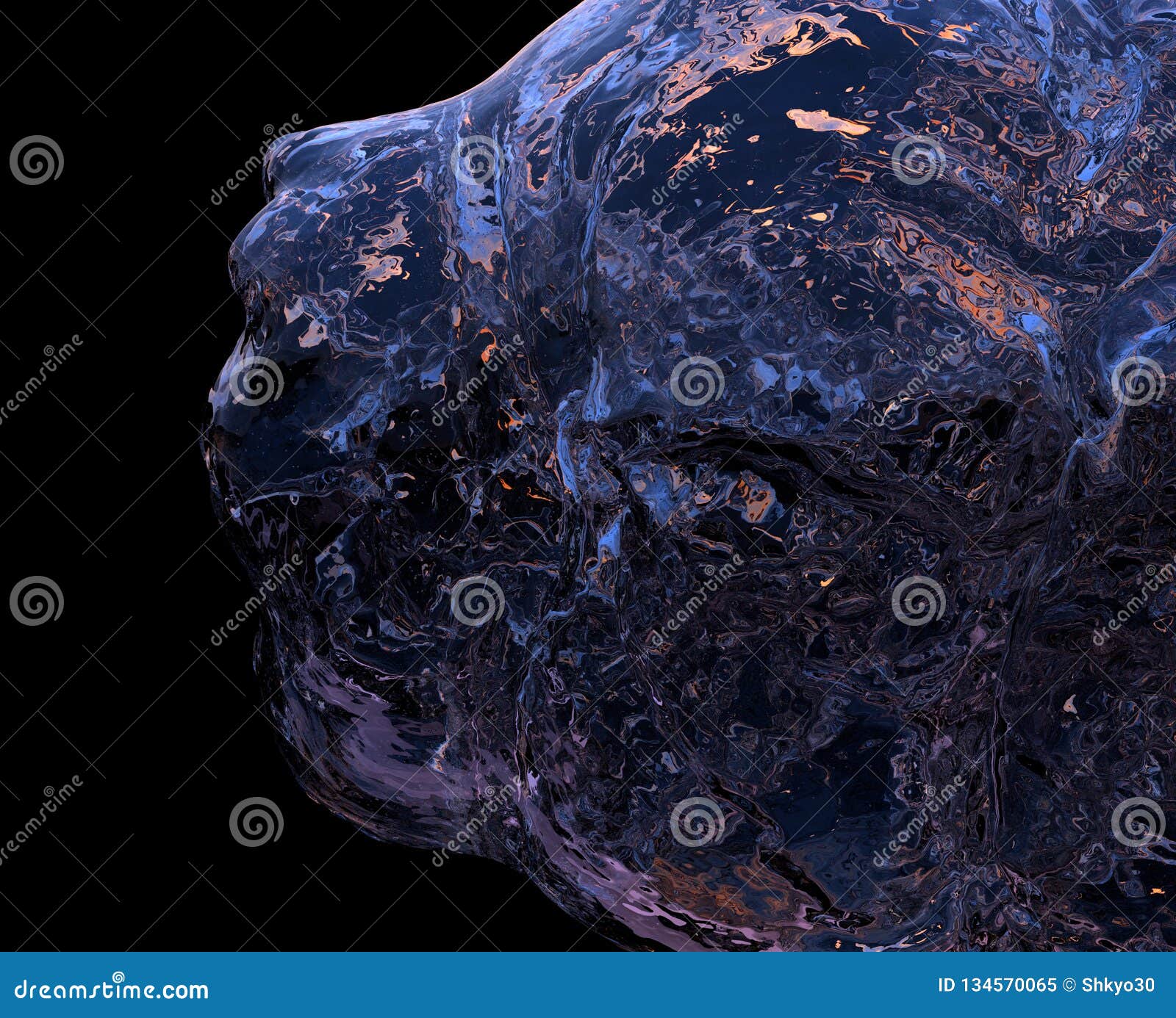 Large and Strange Liquid Shape Stock Illustration - Illustration of ...