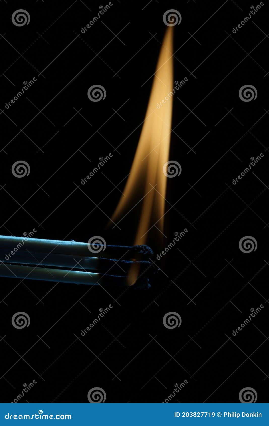 Large Striking Matches Lighter with Its Flame Showing Stock Image ...
