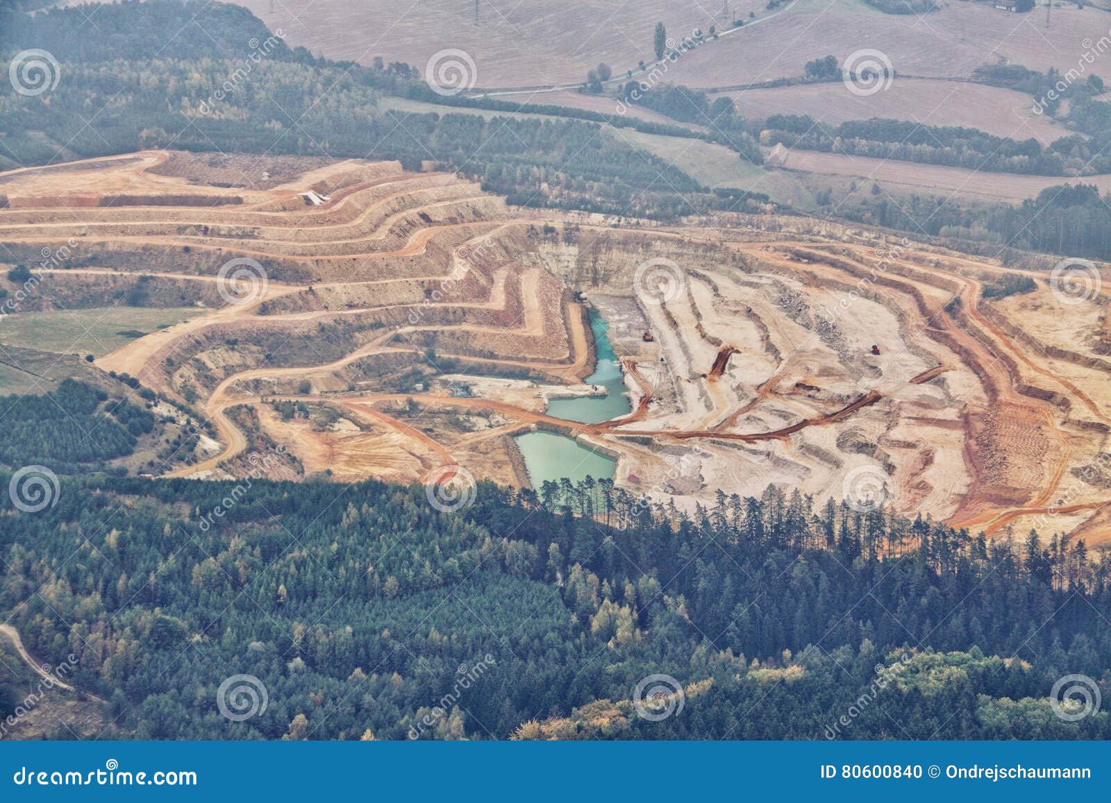 Large Strip Mine with the Water on the Bottom Stock Photo - Image of ...