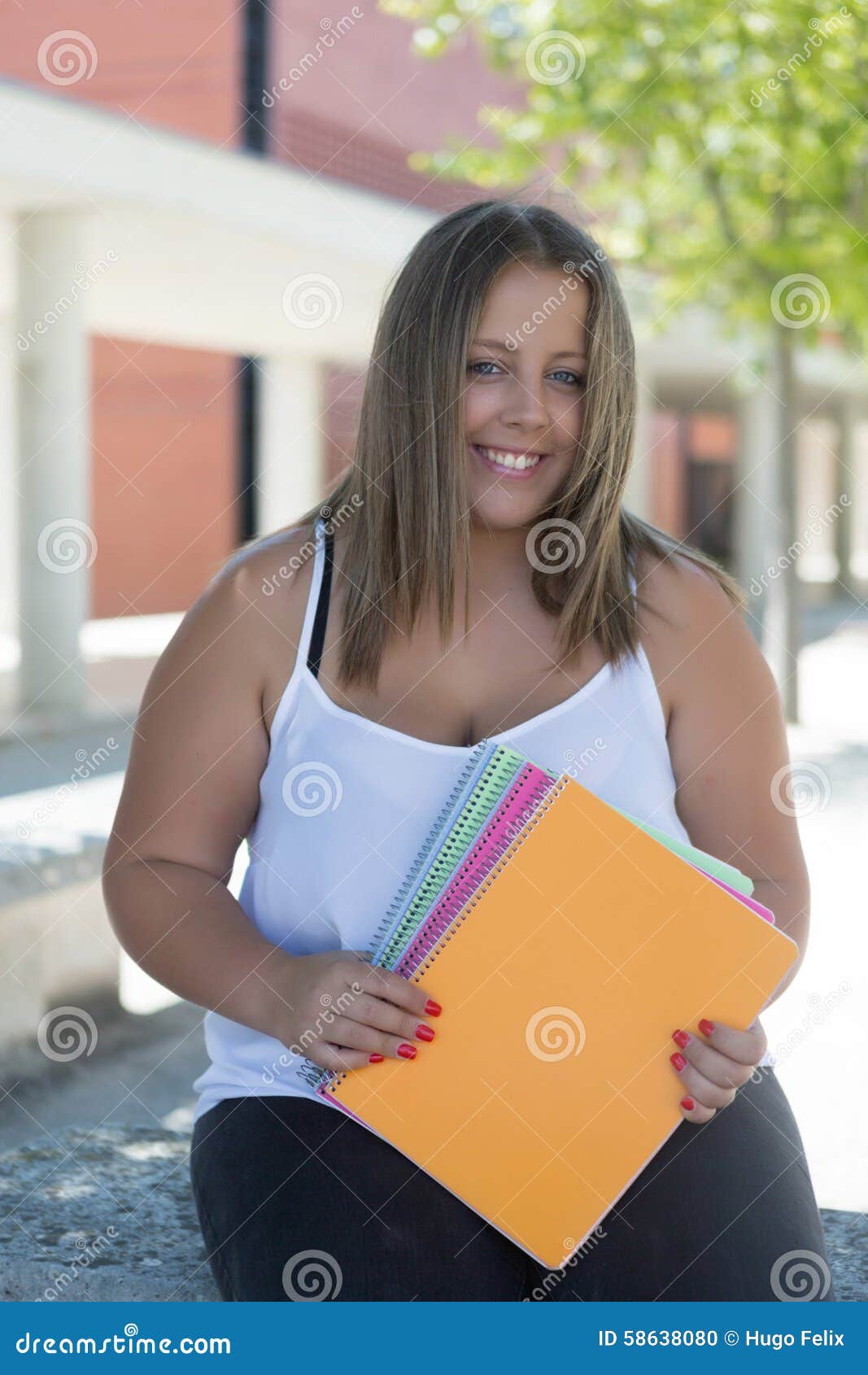 Large Student stock photo. Image of beautiful, obese - 58638080