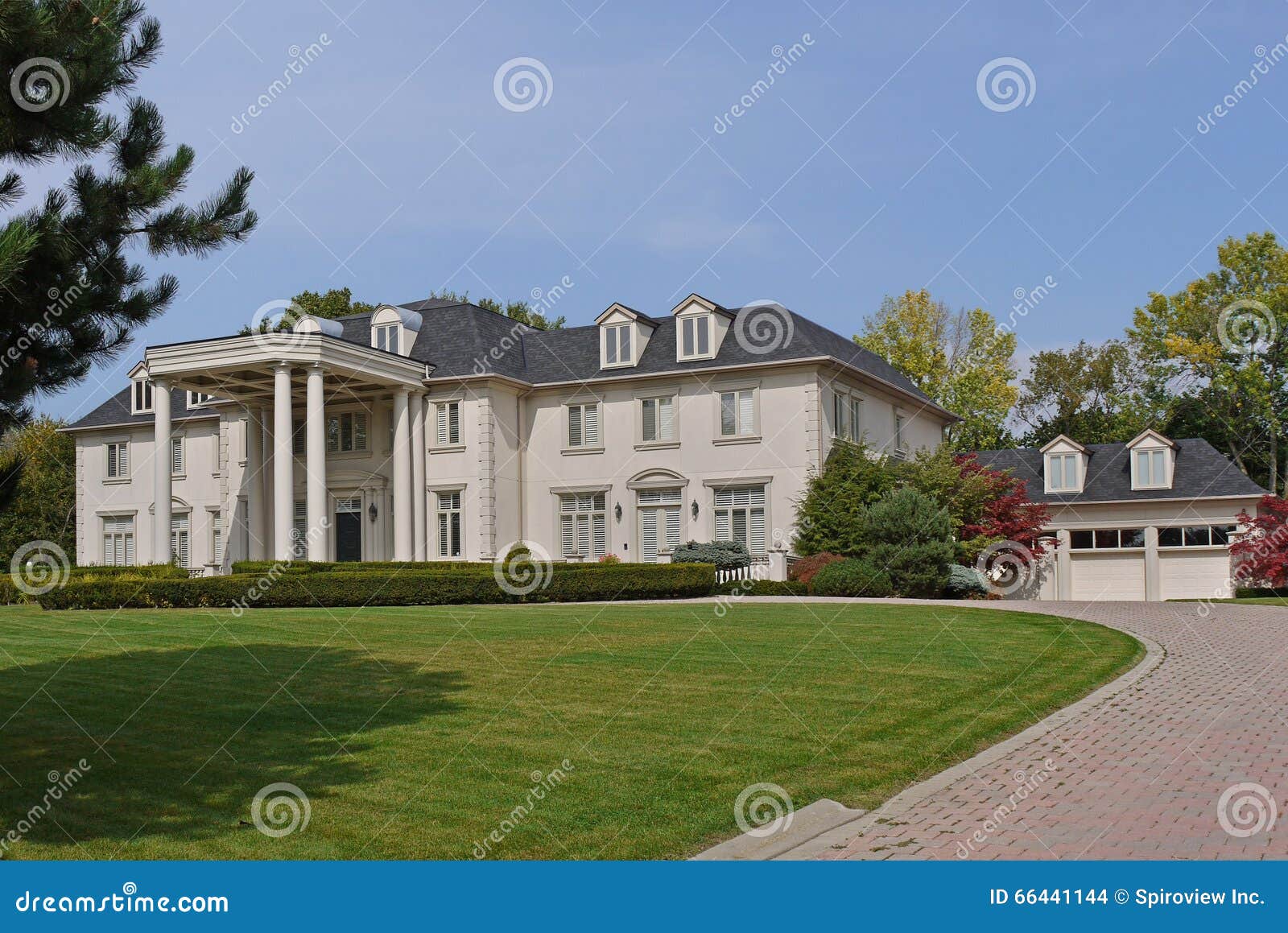 Large suburban house stock photo. Image of yard, trees - 66441144