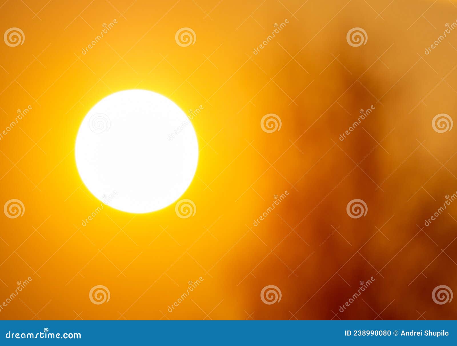 Large Sun in the Sky at Sunset. Stock Photo - Image of summer ...