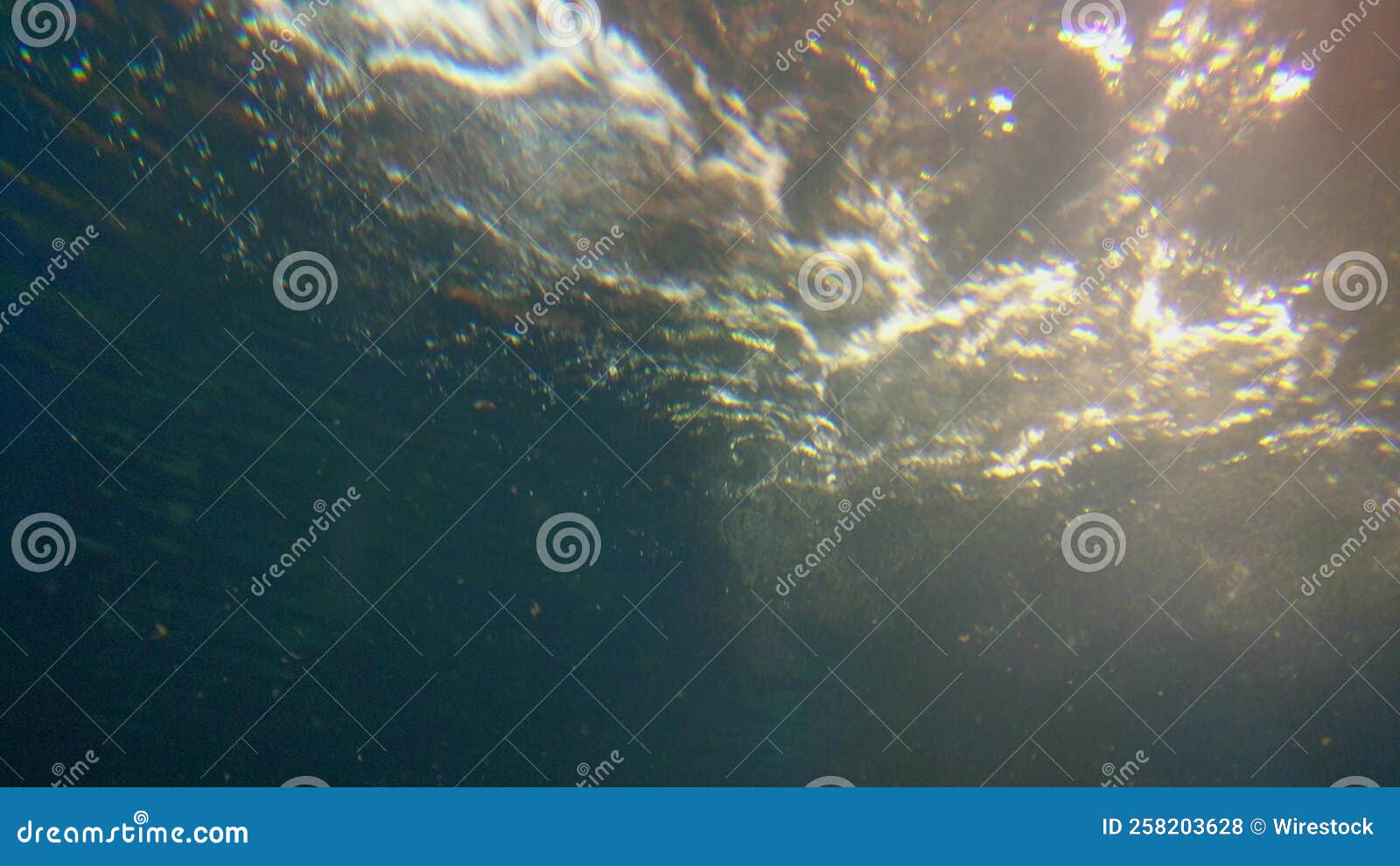 Large Sunlit Water Stream with Viewed from the Lake Bottom Stock Photo ...