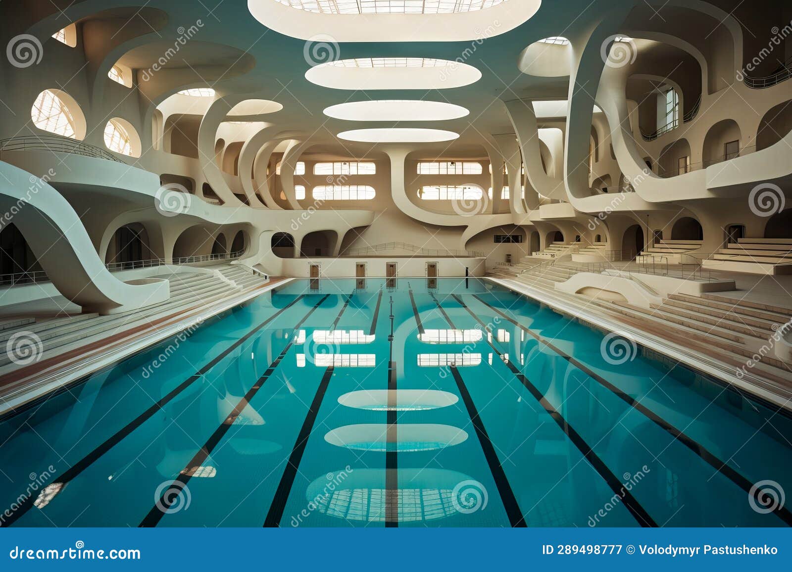 Large Swimming Pool with Skylight Above it and Skylight Above it ...