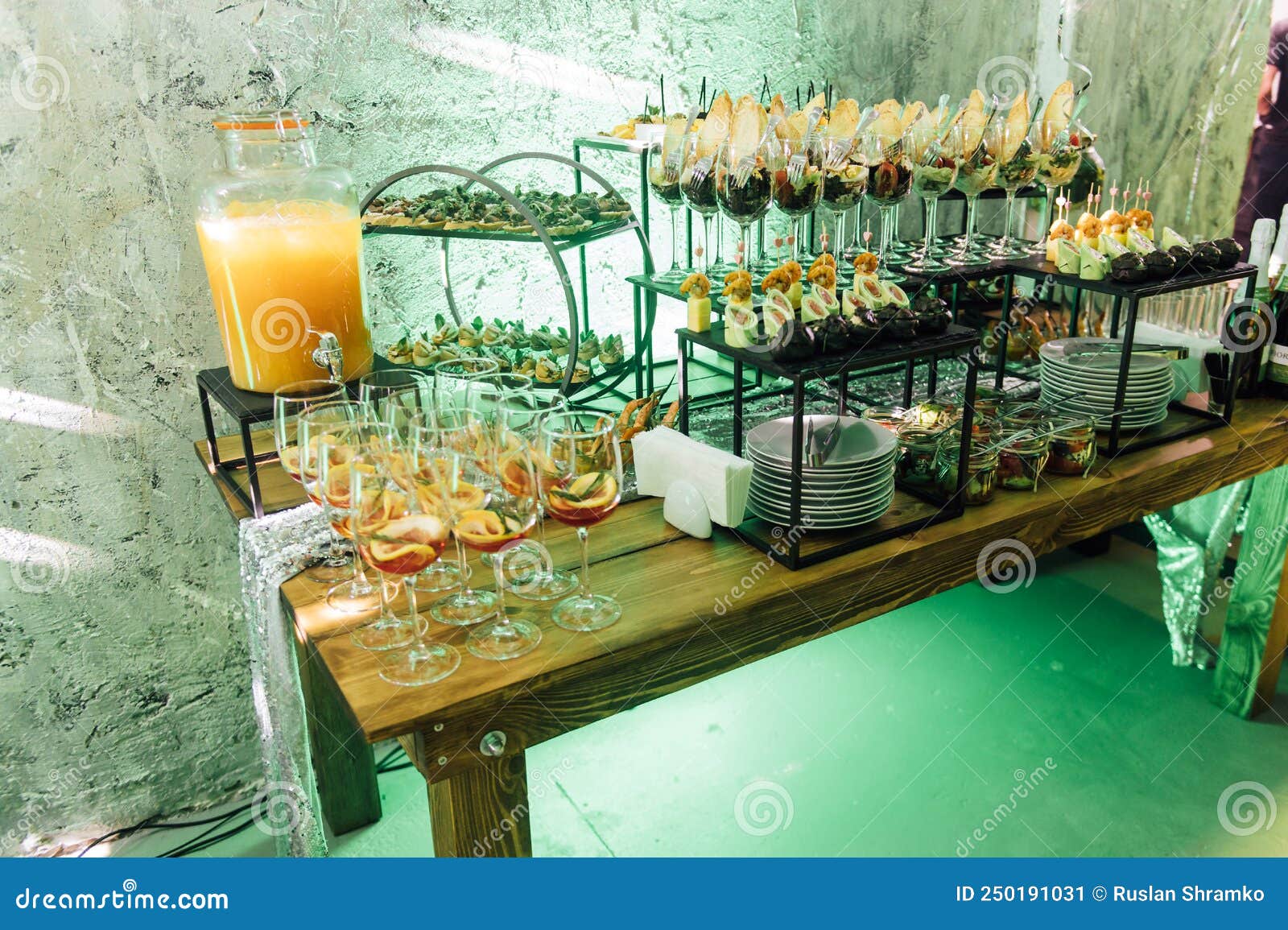 Large Table with Snacks of Different Types at a Party with Creative ...