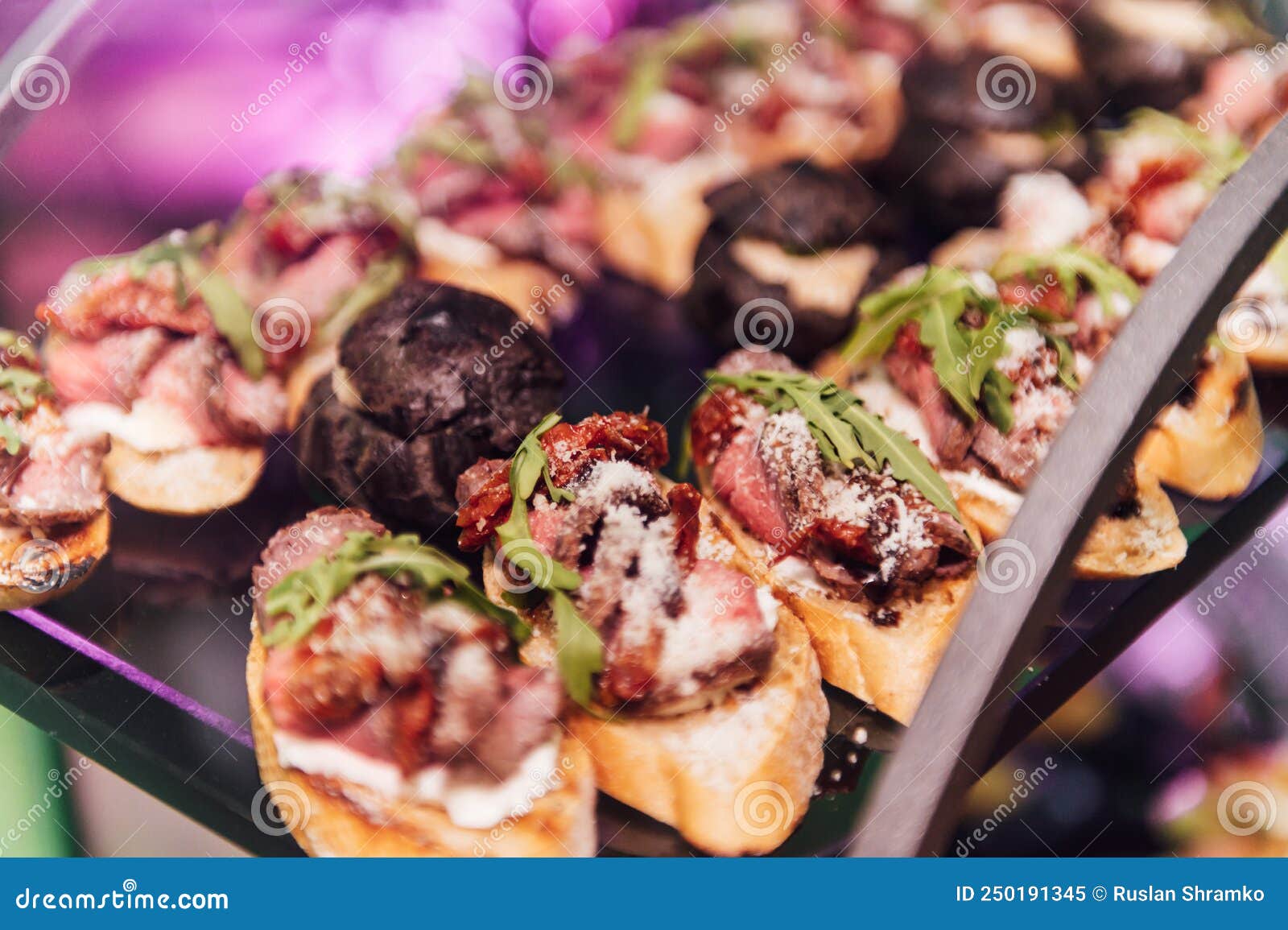 Large Table with Snacks of Different Types at a Party with Creative ...