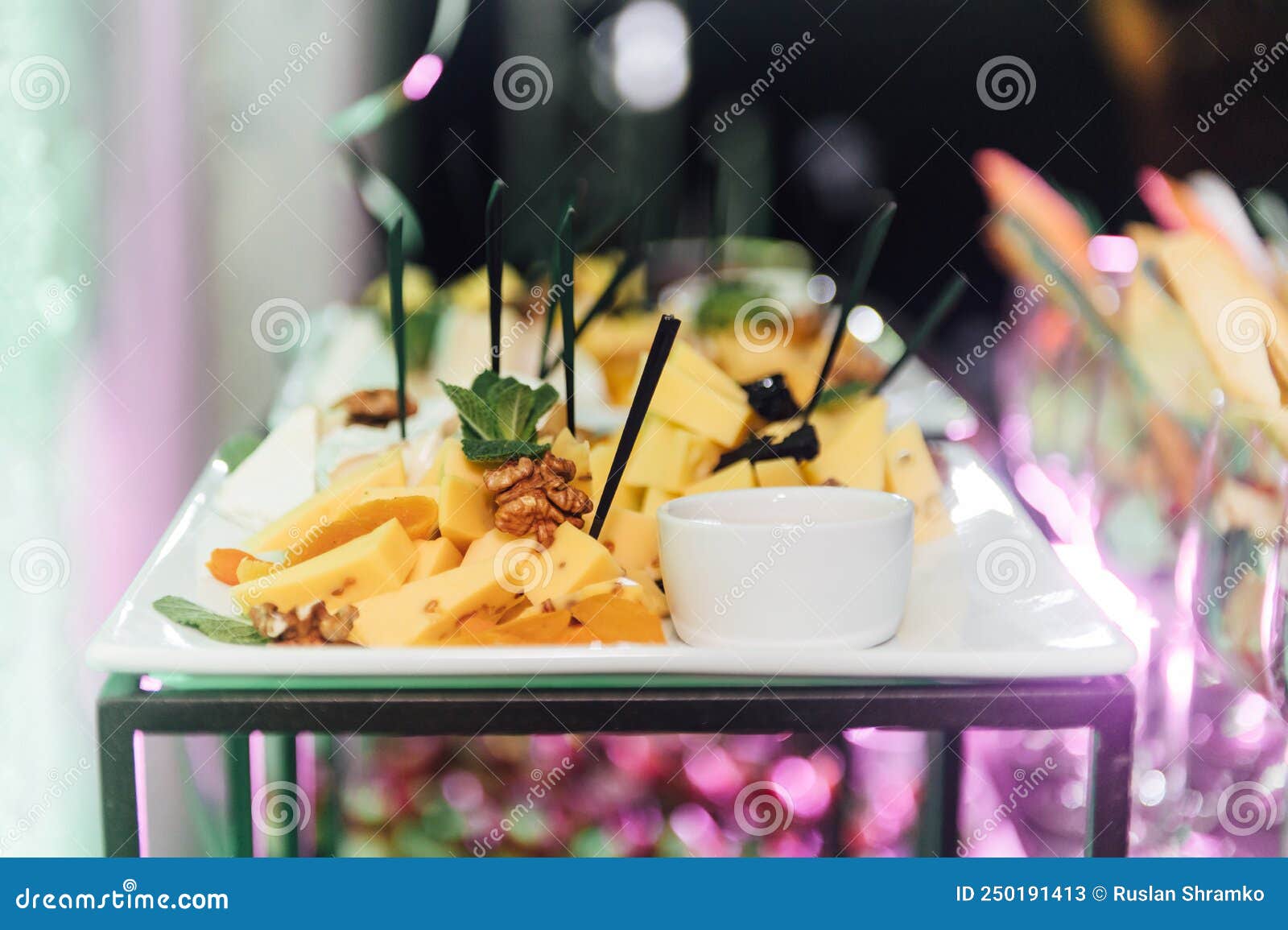 Large Table with Snacks of Different Types at a Party with Creative ...